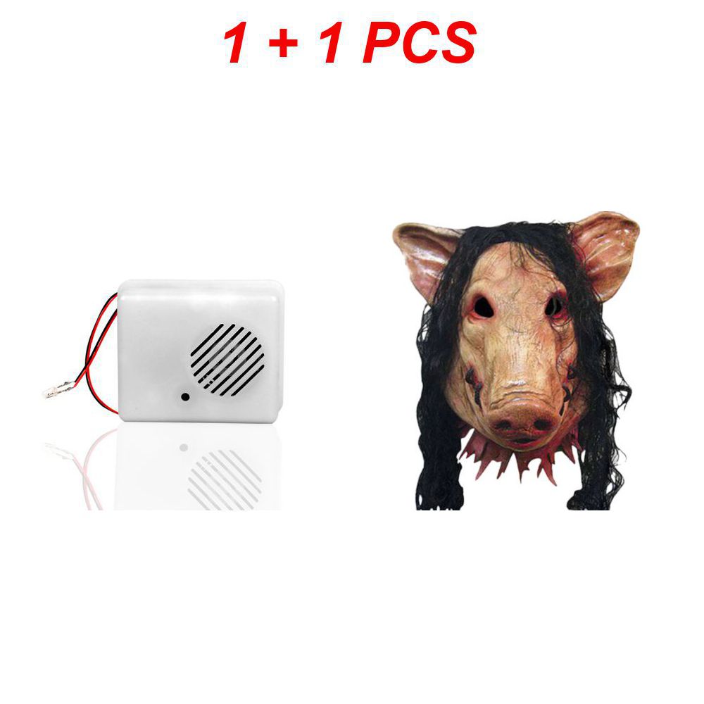 Scary Animal Latex Mask Halloween Costume Cosplay Props Bloody Pig Head ...