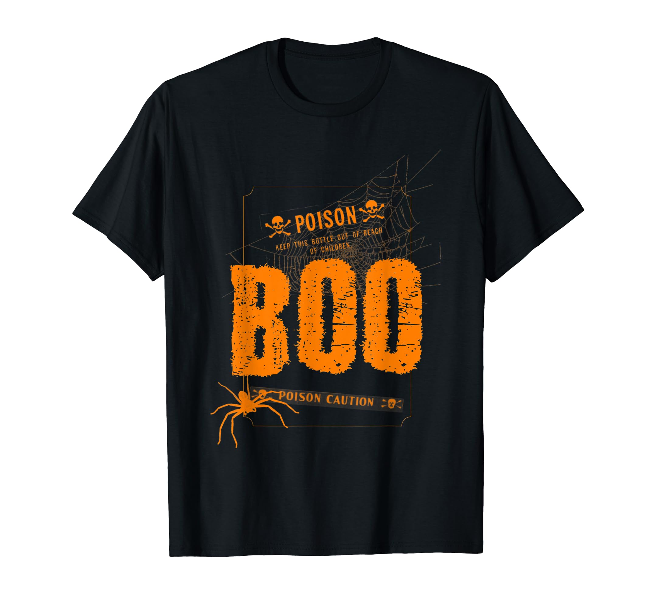 Scary Boo Poison Skeleton and Spider Halloween Gift T-Shirt - Walmart.com