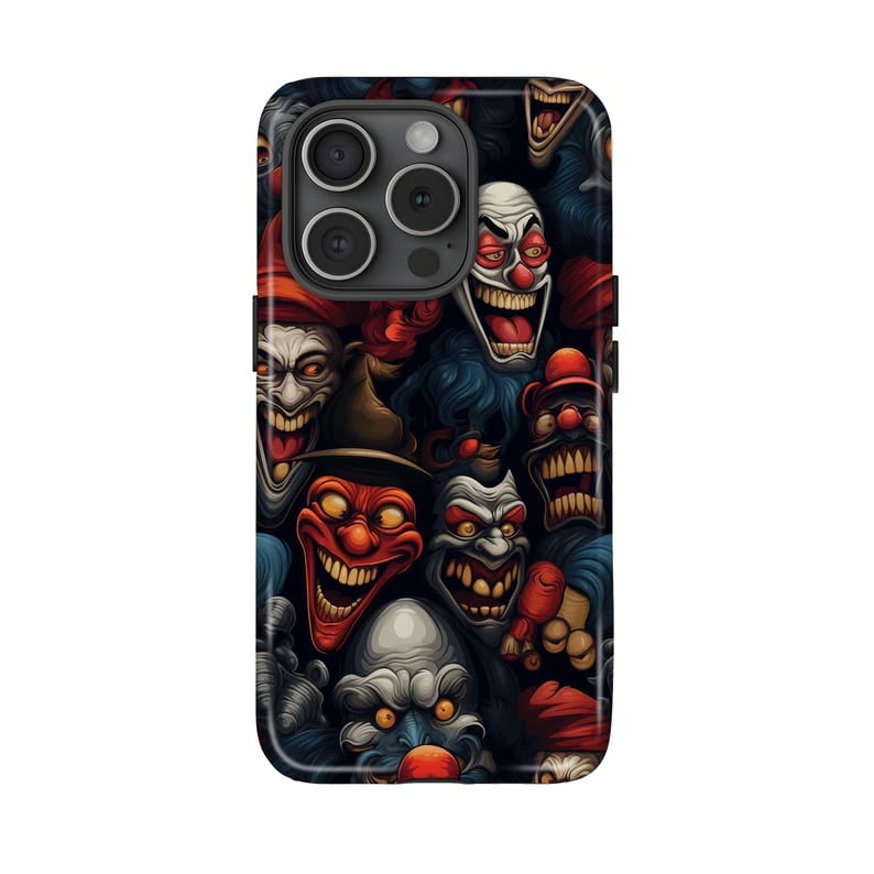 Scary Clown Horror Phone Case, Creepy Carnival Circus Art, 17 16 15 14 ...