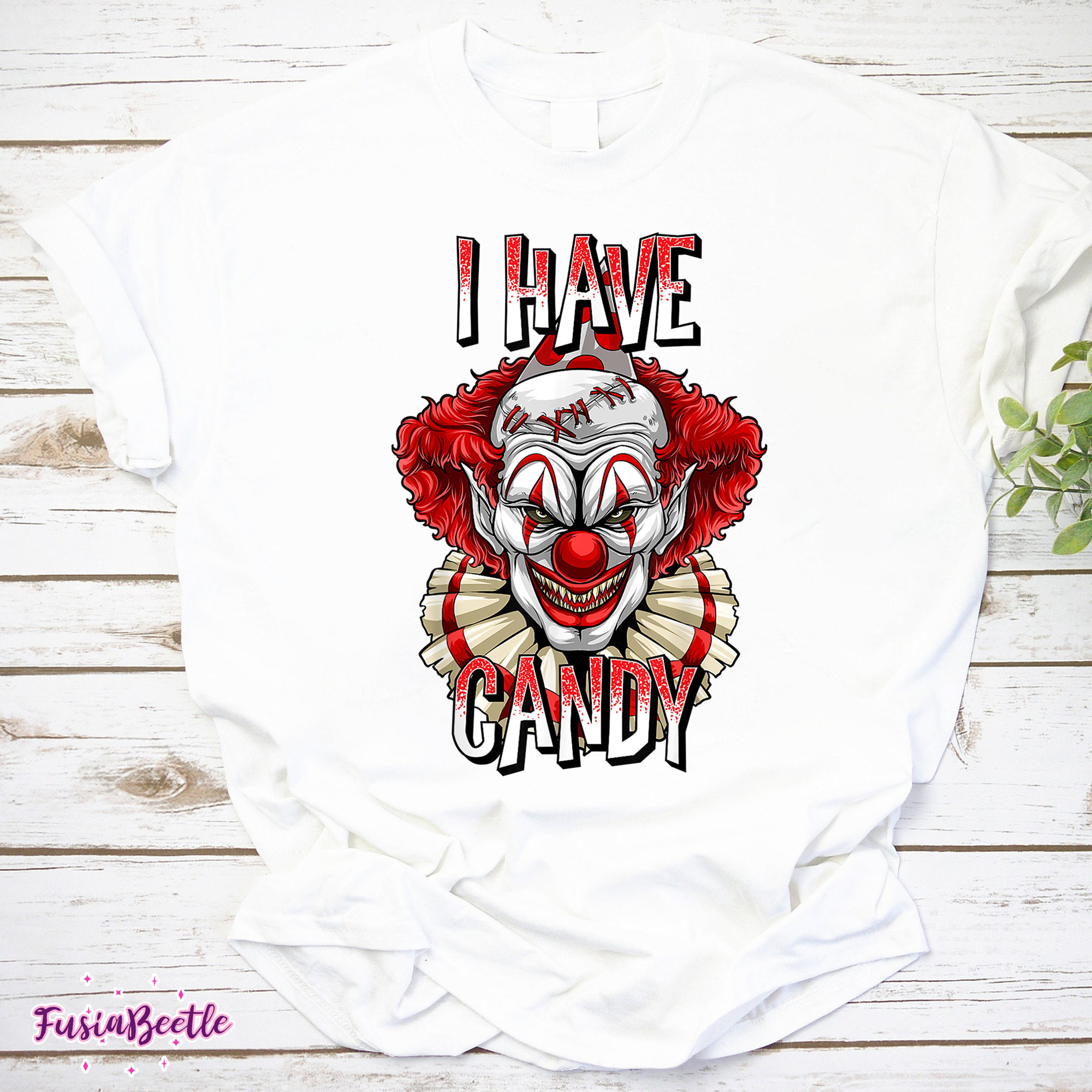 Scary Creepy Clown Halloween I Have Candy Vintage T-Shirt, Halloween IT ...