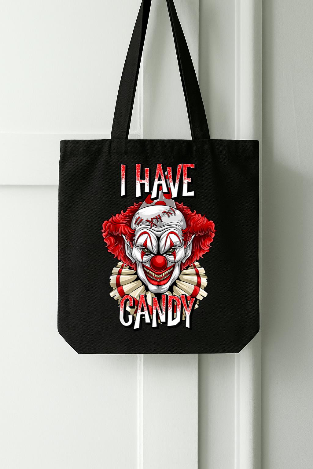 Scary Creepy Clown Halloween I Have Candy Vintage Tote Bag, Halloween ...