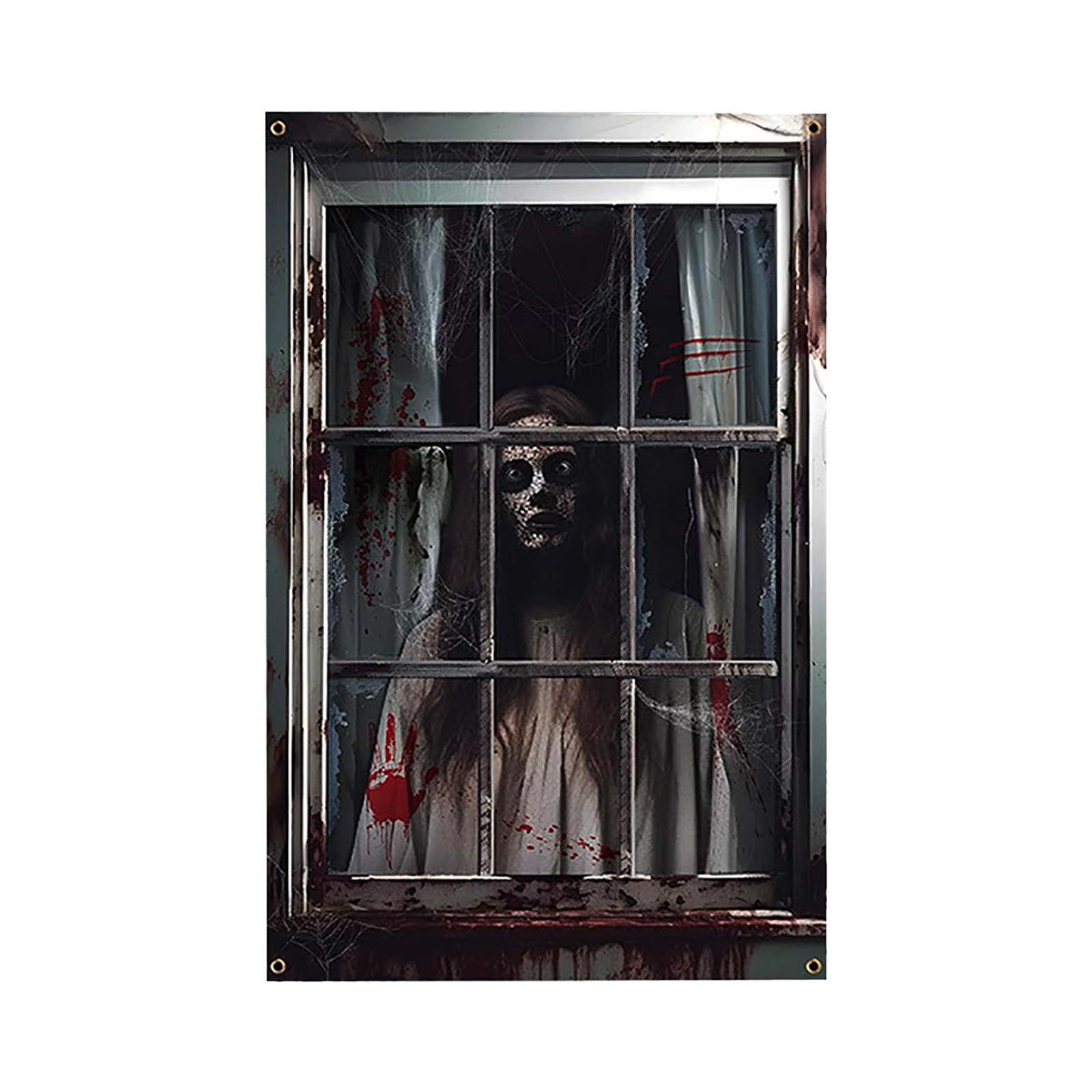Scary Curtain Window Silhouette Decoration Window Cover Theme Window ...