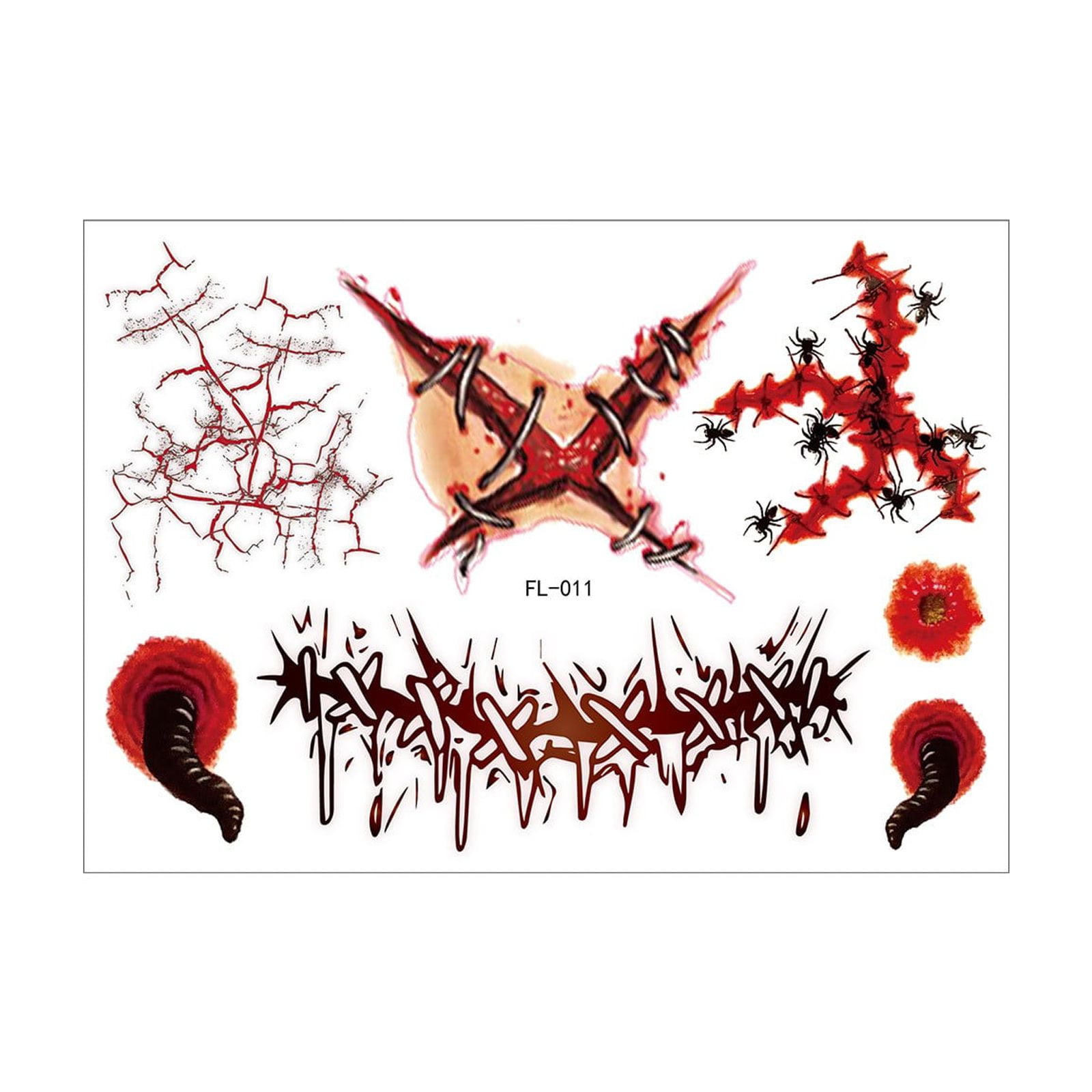 Scary Face Makeup Party Design Stickers Miniature compatible with ...