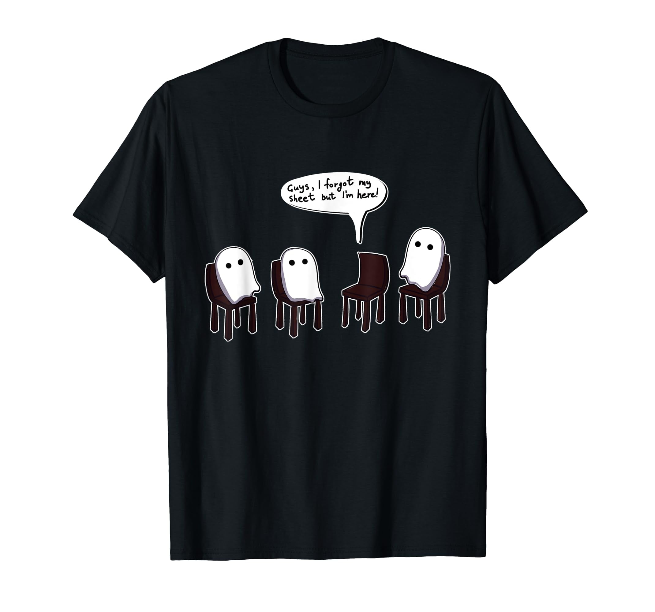 Scary Funny I Forgot My Sheet Ghost Halloween Costume T-Shirt - Walmart.com