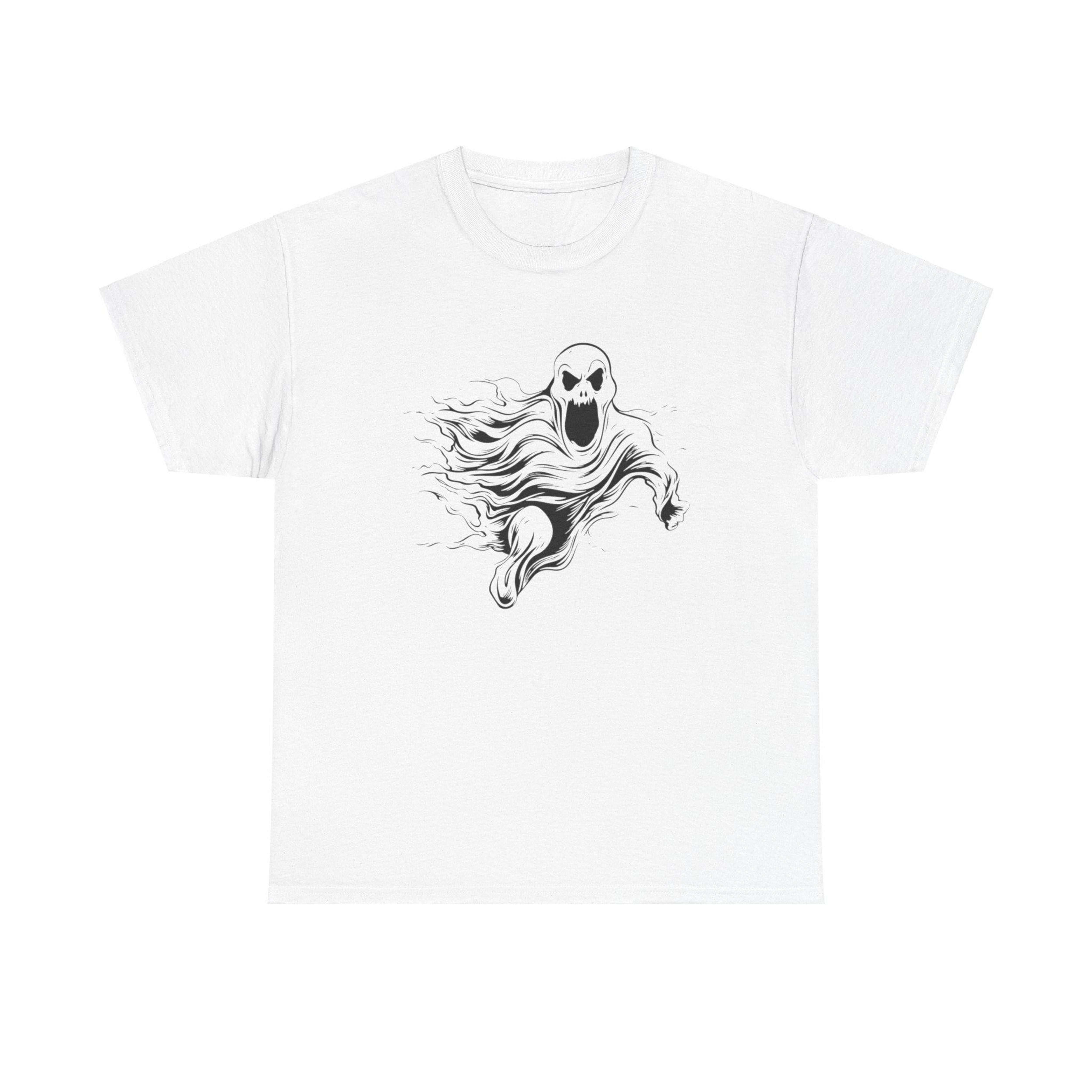 Scary Ghoul Graphic T-Shirt - ghost apparition flying scary horror art ...