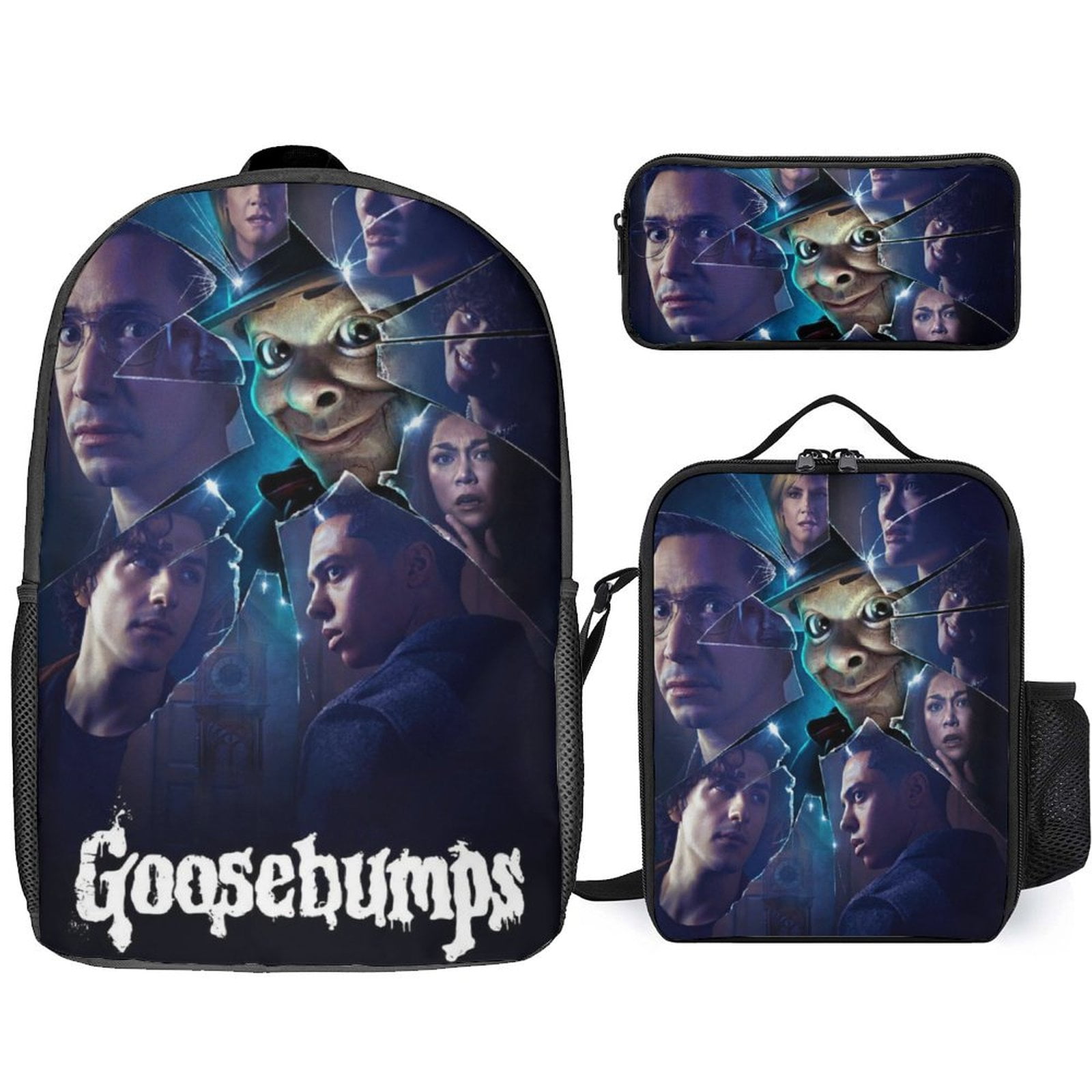 Scary Goosebumps Backpack With Lunch Bag Pencil Case Set Schoolbag ...
