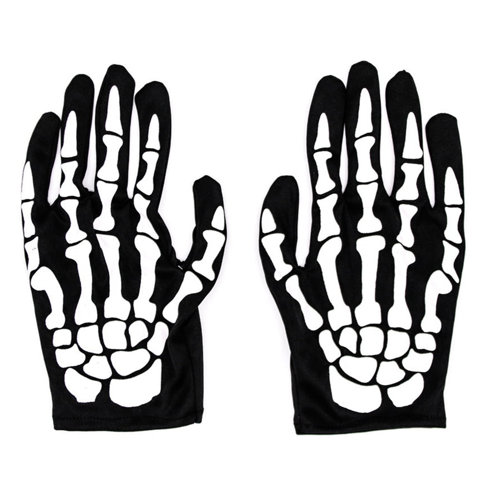 Scary Halloween Costumes Skeleton Gloves Kids Halloween Skull Gloves ...