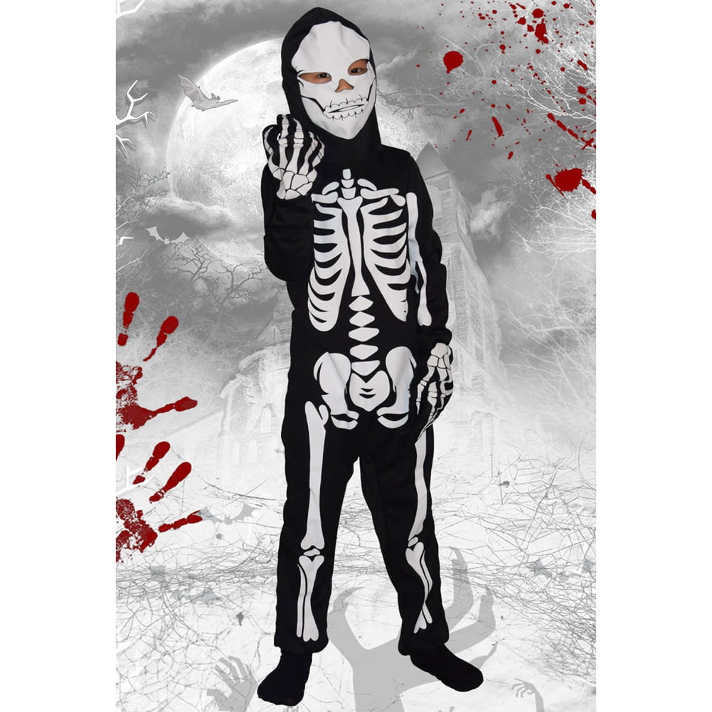 Scary Halloween Costumes Skeleton Gloves Kids Halloween Skull Gloves ...