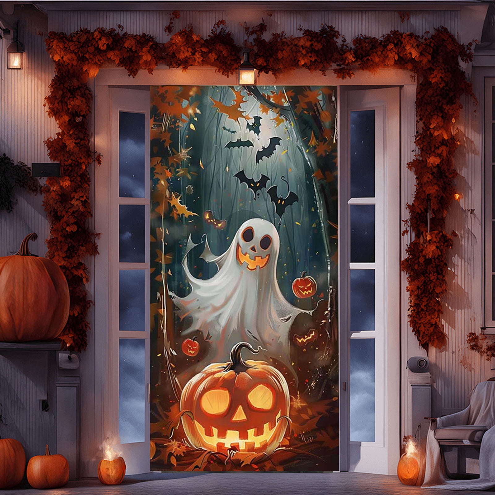 Scary Halloween Door Covers, Halloween Door Covers for Front Door ...
