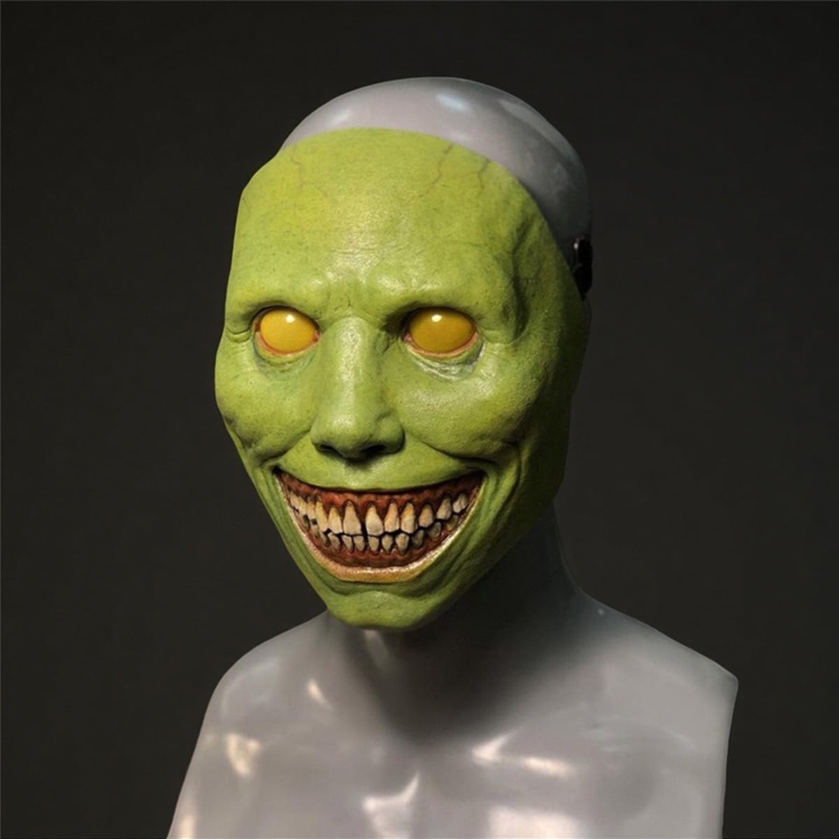 Scary Halloween Mask Smiling Demons Horror Scariest Creepy Green Mask ...
