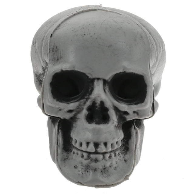 Scary Halloween Plastic Skull Props Realistic Skeleton Head Statue ...