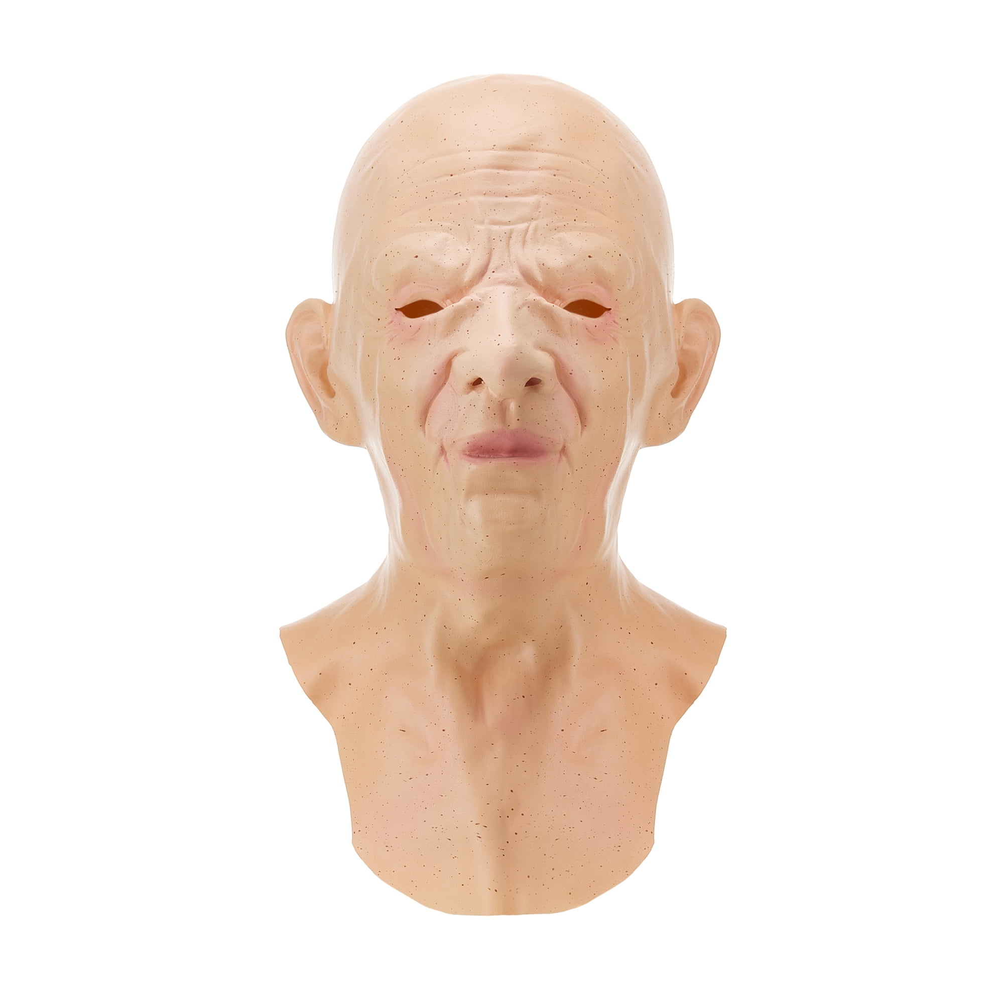 Scary Halloween Realistic Old Man Mask Old Lady Mask Scary Wrinkle ...