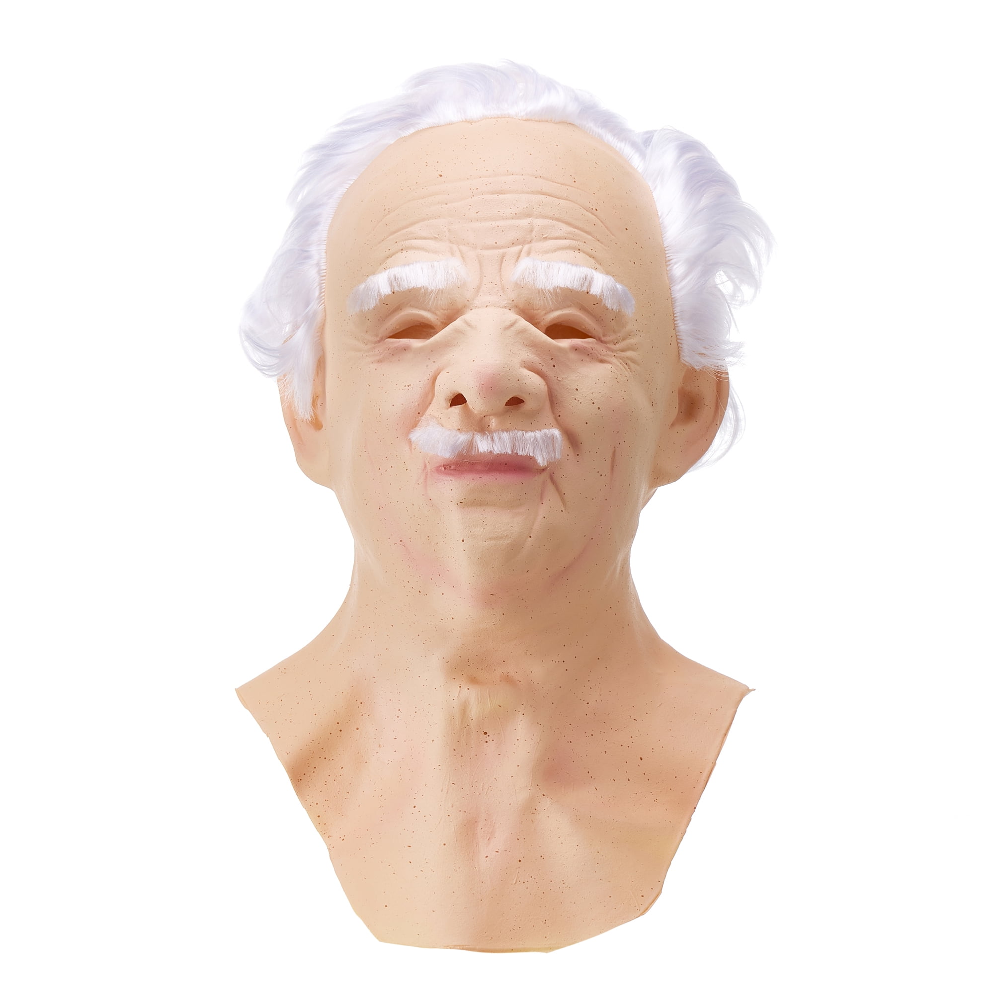 Scary Halloween Realistic Old Man Mask Old Lady Mask Scary Wrinkle ...