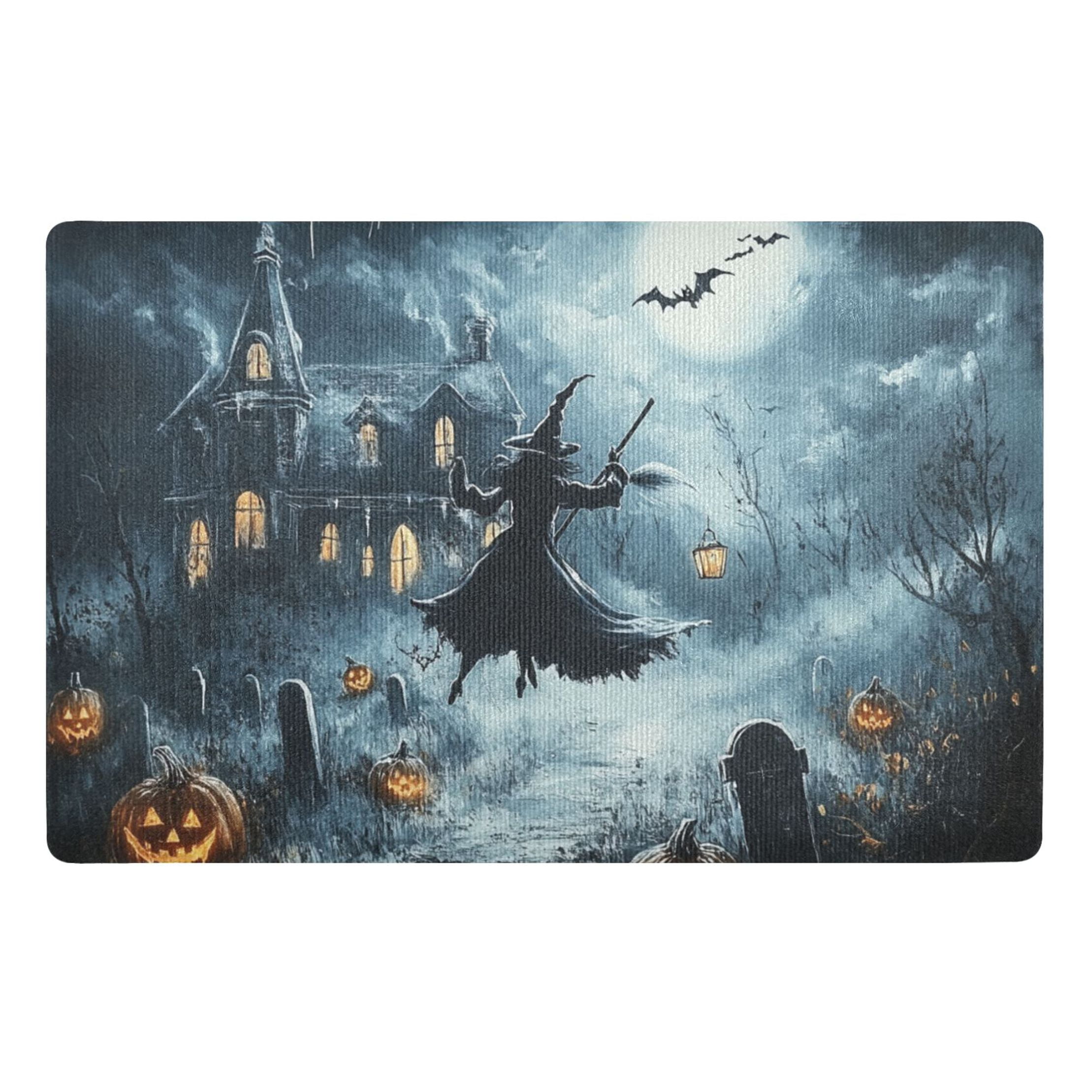 Scary Haunted House Floor Door Mat Outdoor Indoor for Home Entrance ...