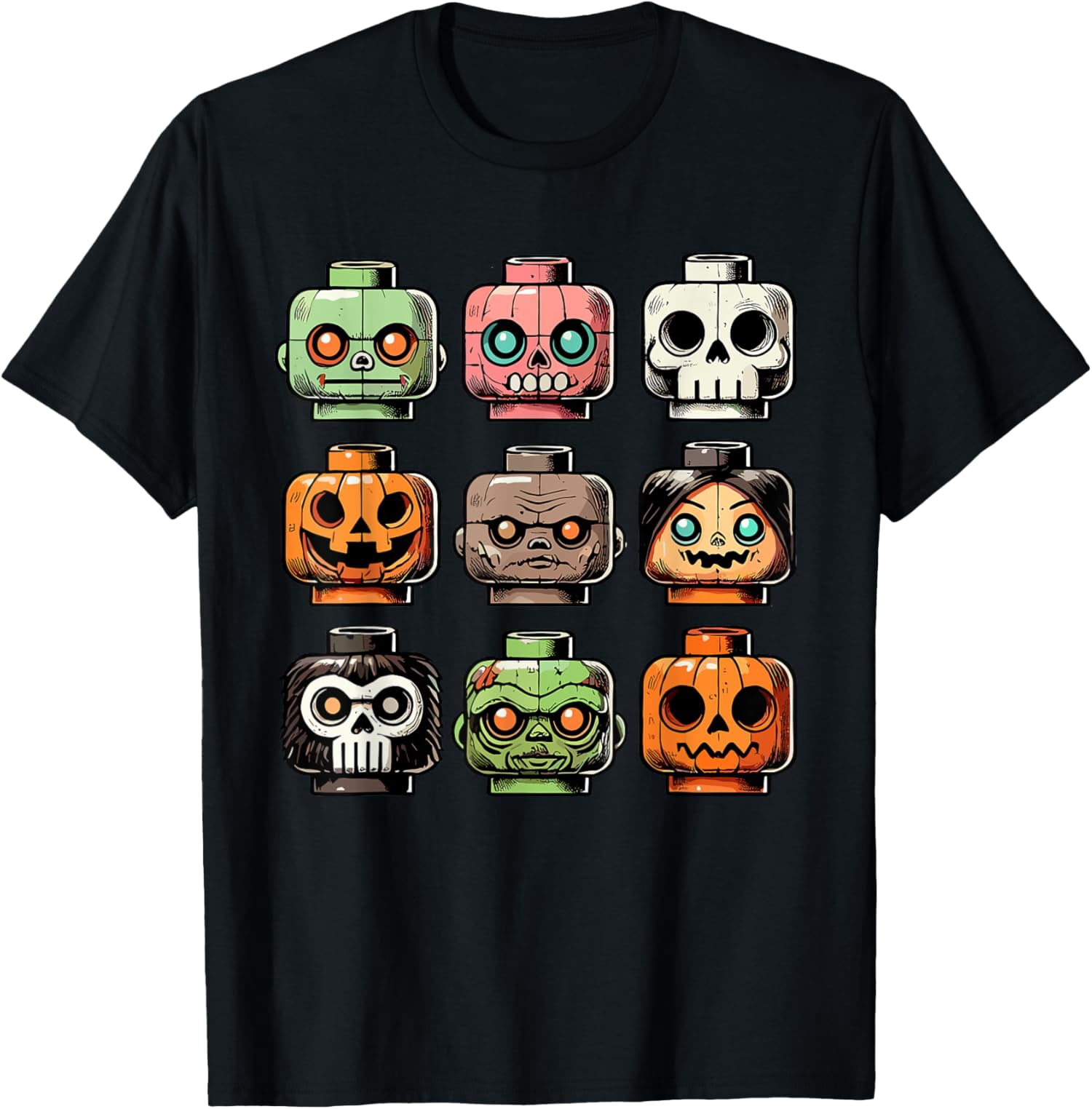 Scary Horror Bricks Head Scary Halloween Mask Vintage Funny Gifts For ...
