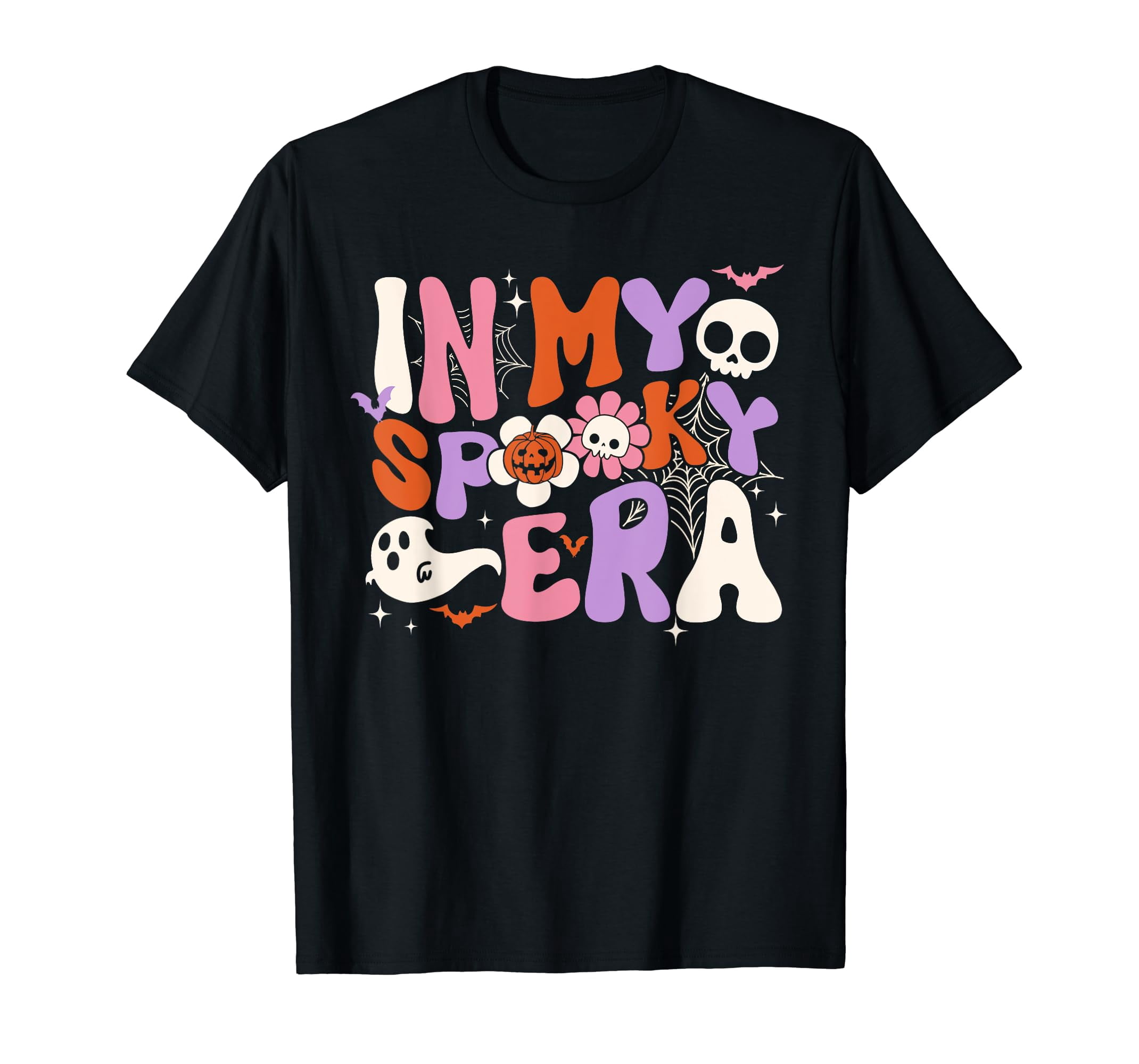 Scary Horror Ghost Groovy In My Spooky Era Retro Halloween T-Shirt ...