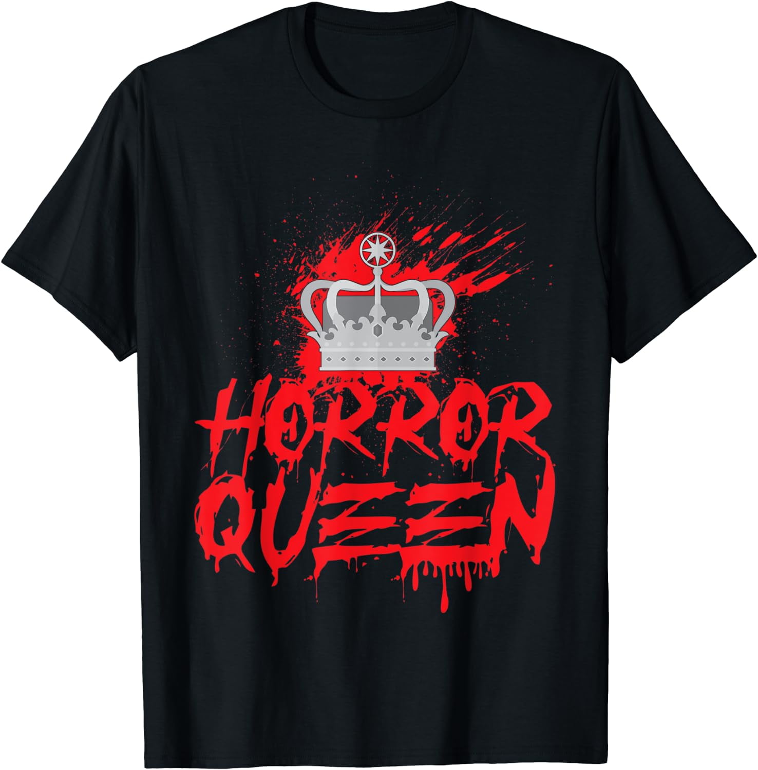 Scary Horror Movie Blood Crown Horror Queen T-Shirt - Walmart.com