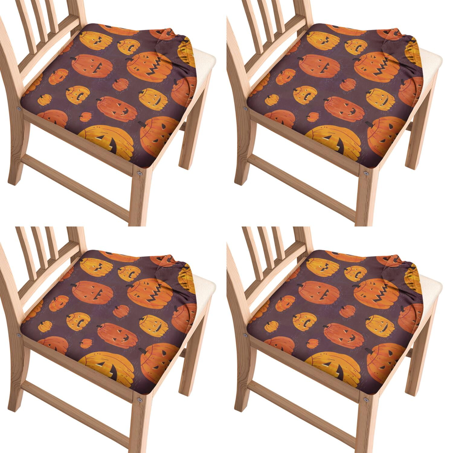 Scary Horror Themed Chair Covers Set of 4 - Skeleton and Spider Web ...