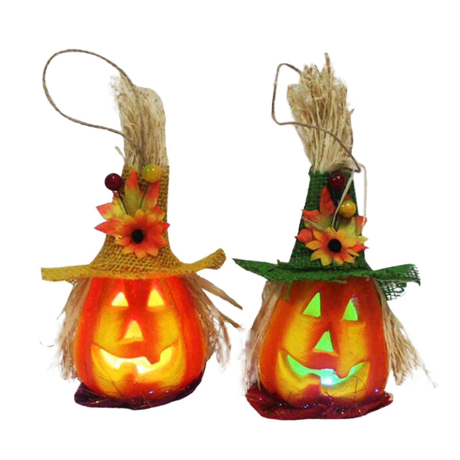 Scary LED Strawman Vintage Square Battery Powered Flameless Candle For ...