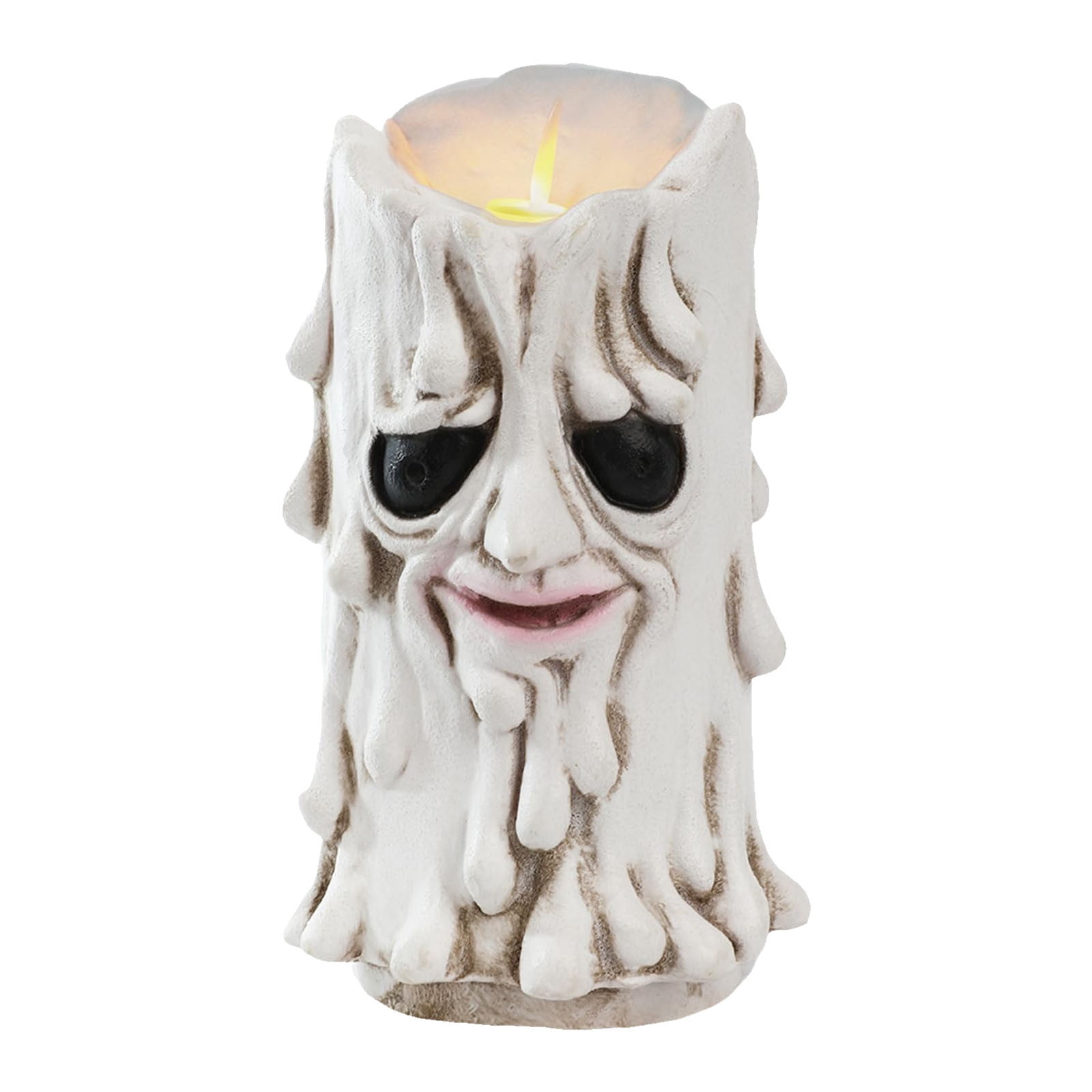 Scary LED Strawman Vintage Square Battery Powered Flameless Candle For ...