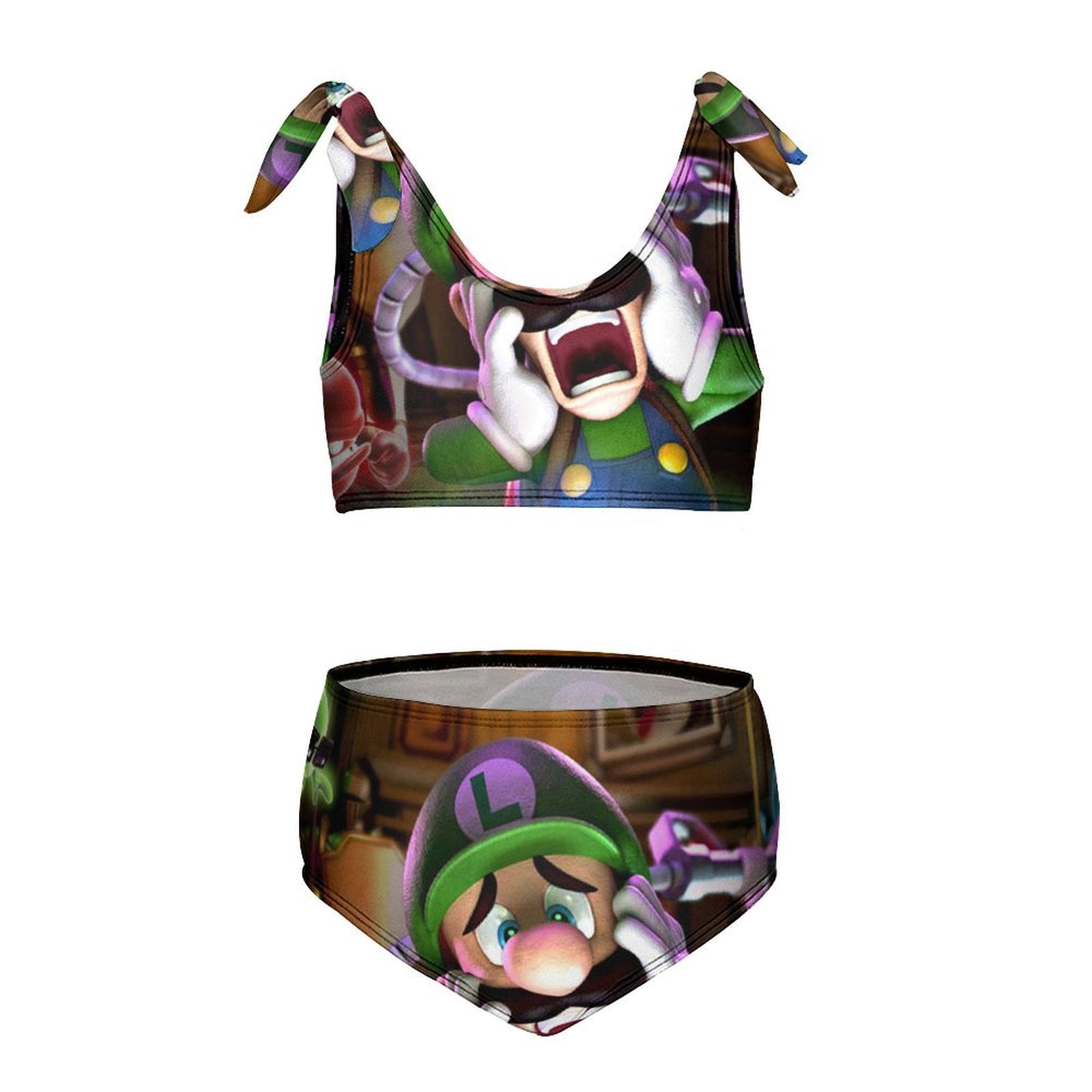 Scary Luigi's Mansion Kid's Swimwear Two Piece Swimsuit Summer Beach ...