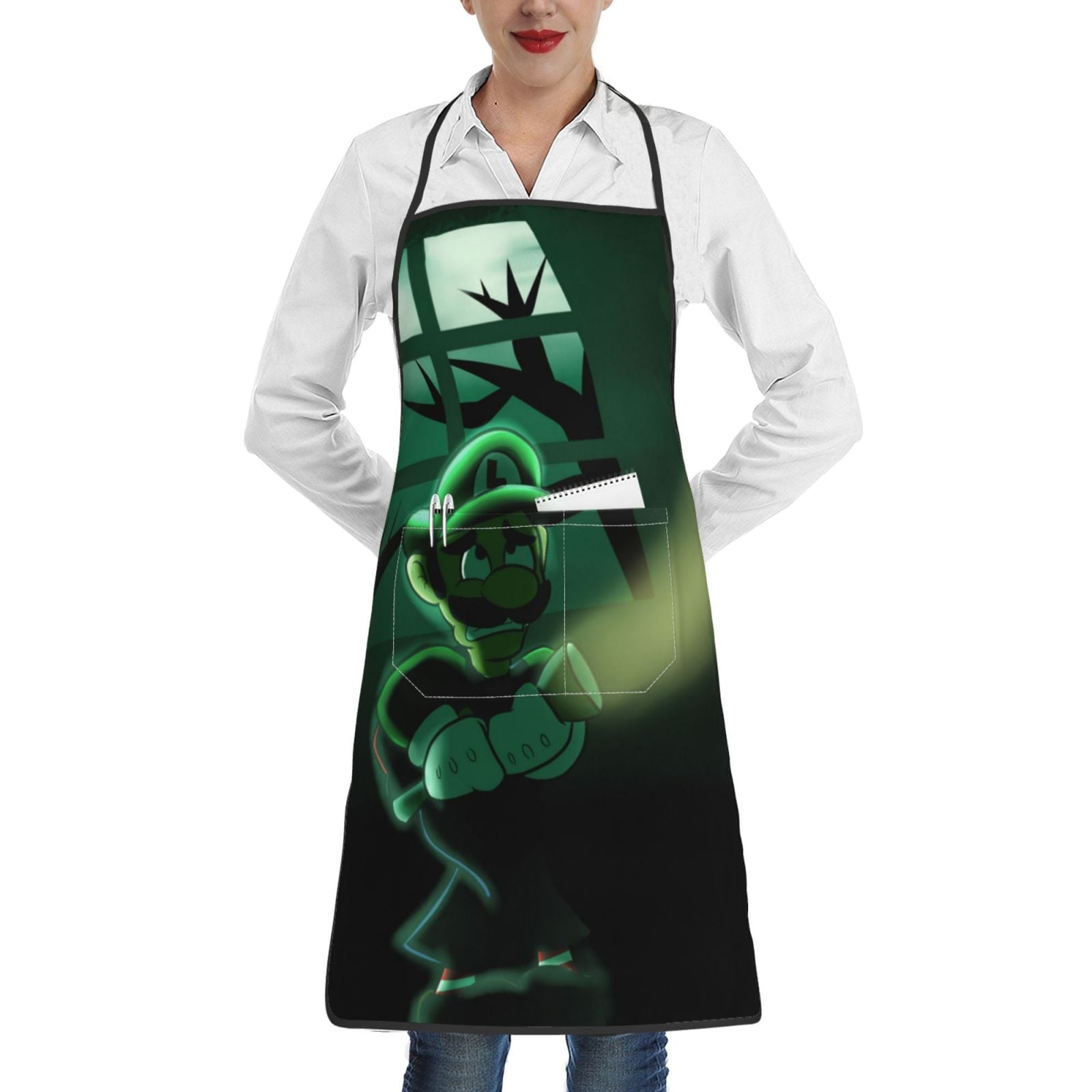 Scary Luigi's Mansion Waterproof Apron Home Decor Kitchen Fashion Apron ...