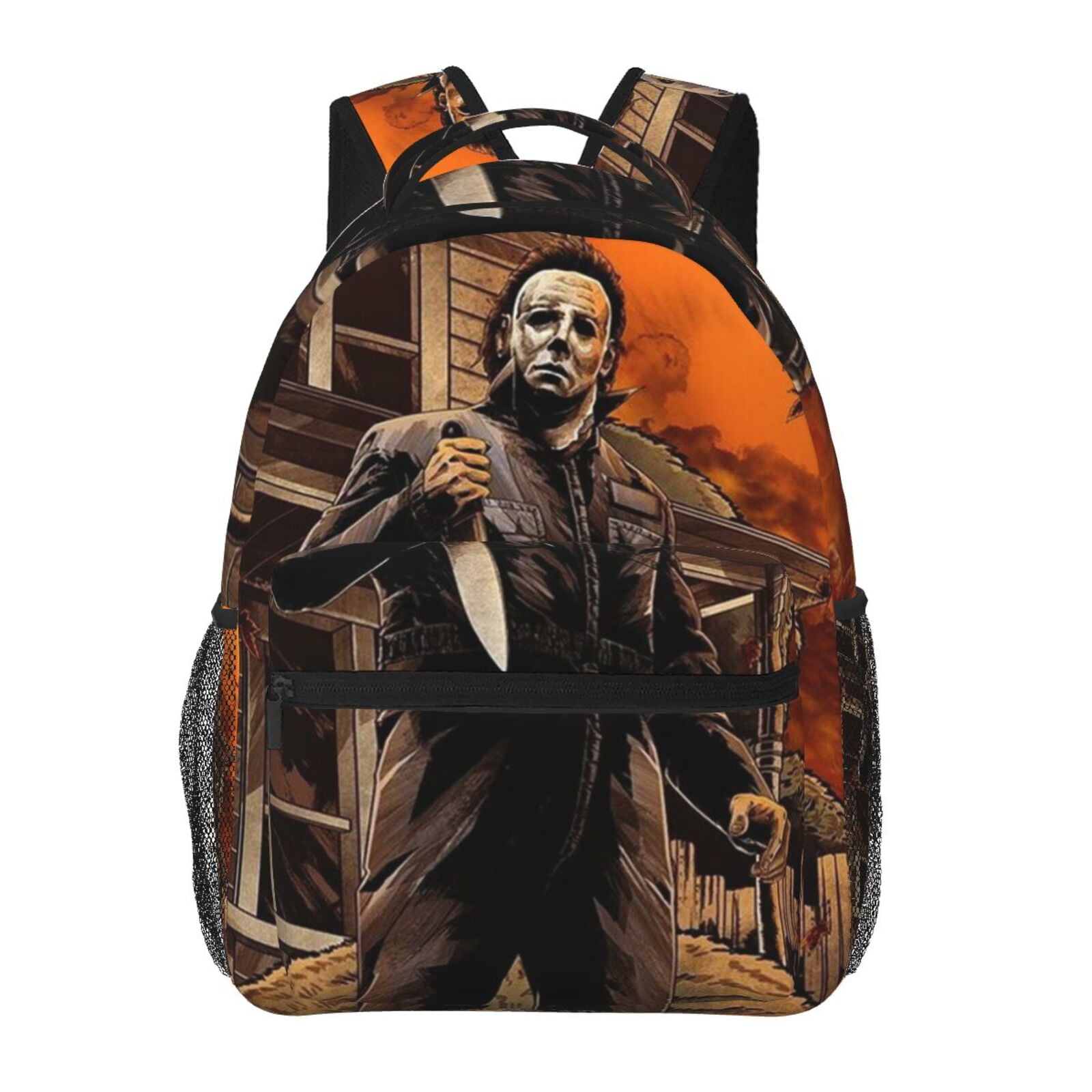 Scary Michael Myers Adjustable Laptop Backpack School Student Book Bag ...