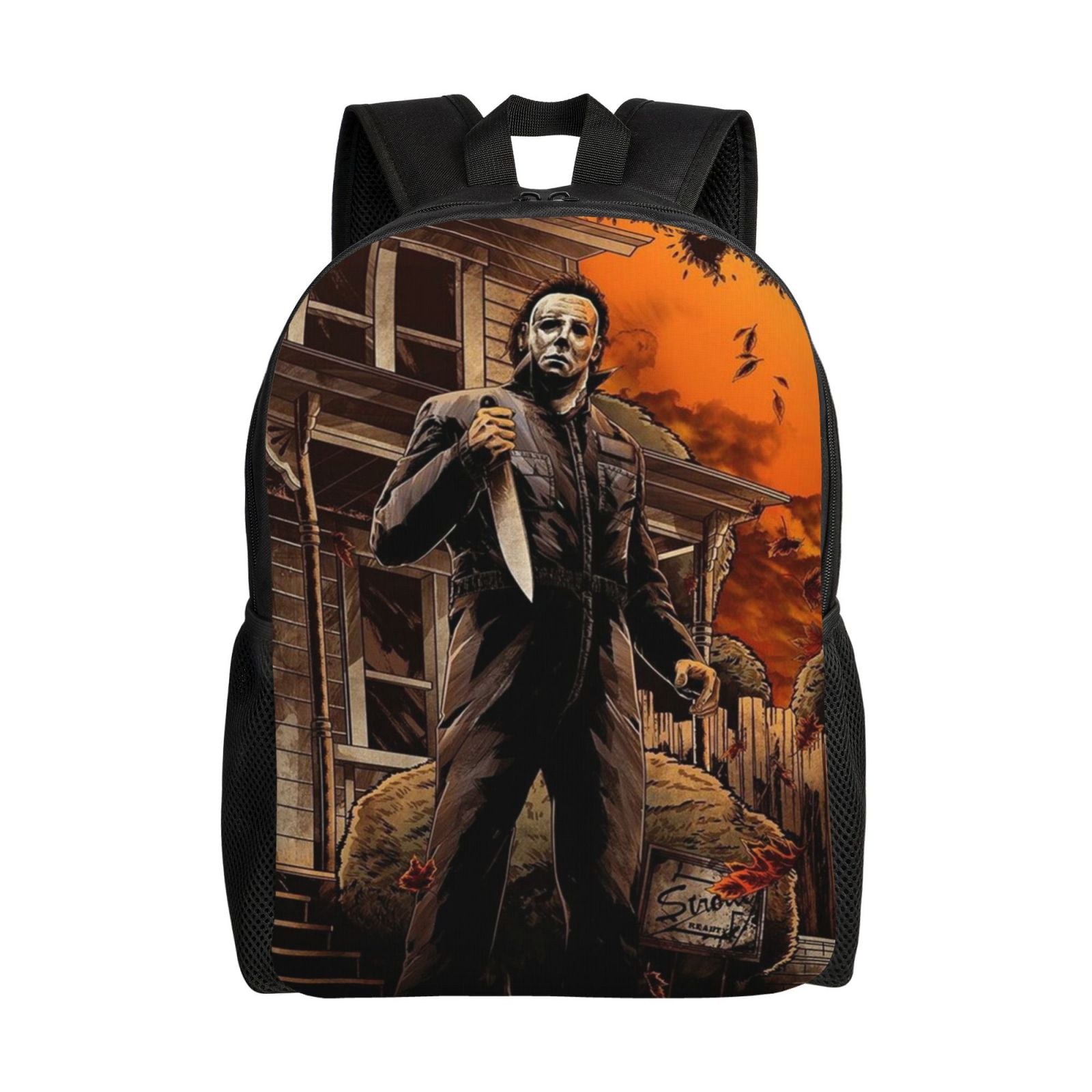 Scary Michael Myers Backpack Laptop School Bag Student Satchel ...