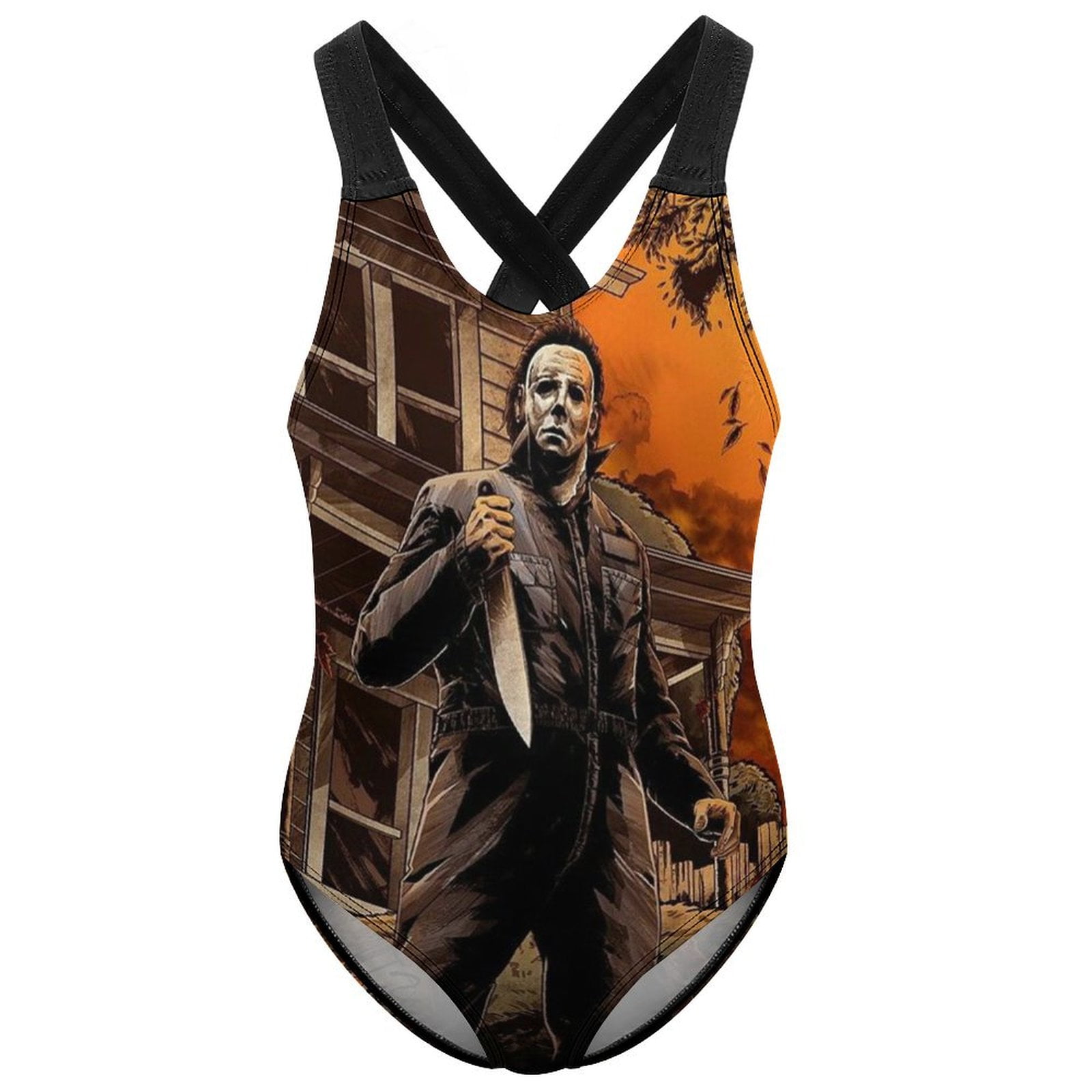 Scary Michael Myers Girl's One-piece Swimsuit Summer Children's Beach ...