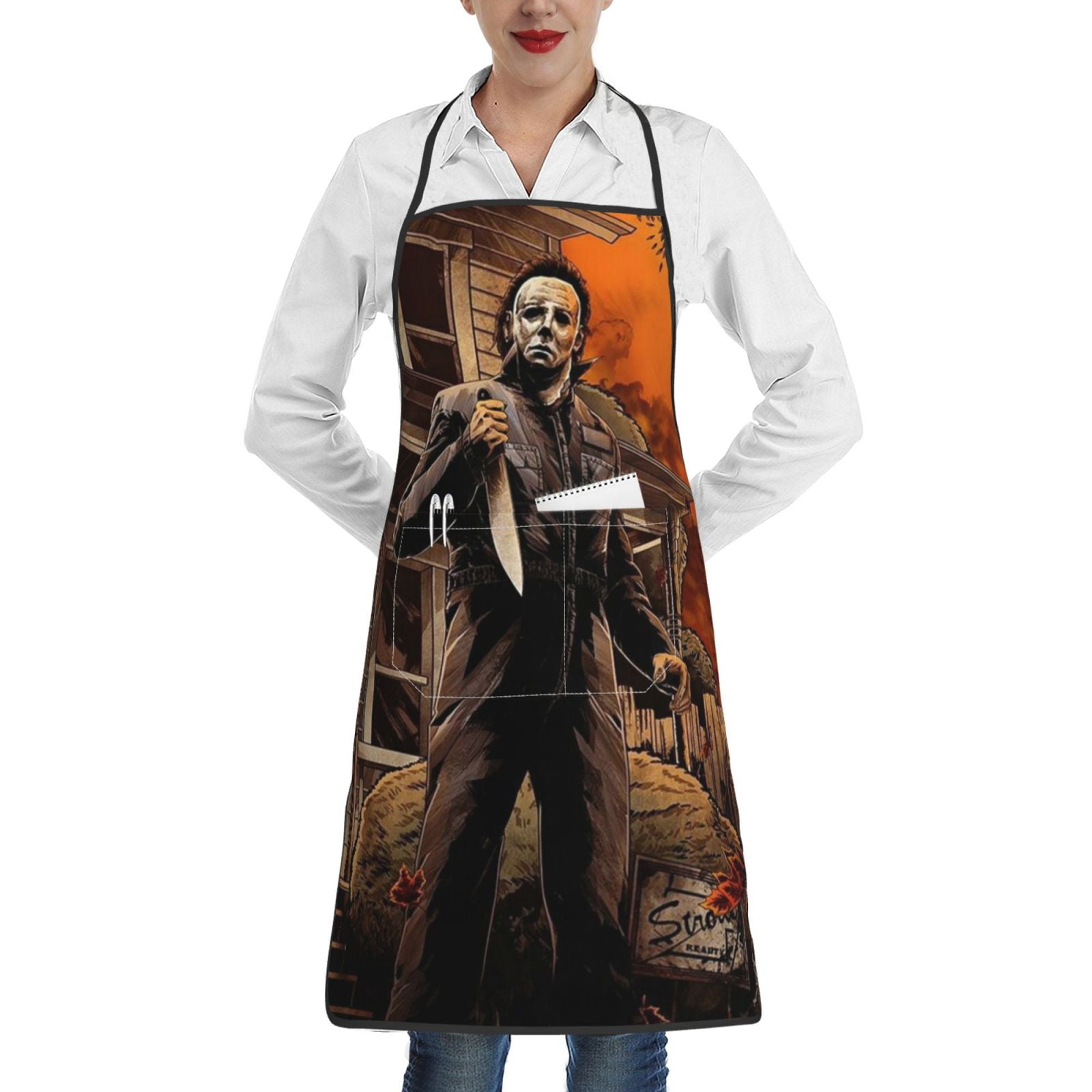 Scary Michael Myers Waterproof Apron Home Decor Kitchen Fashion Apron ...