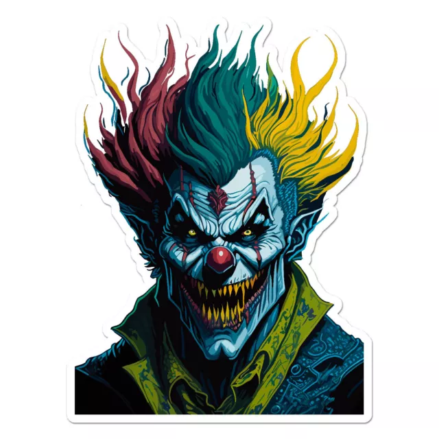 Scary Monster Clown Sticker Phone Decal Water Bottle Stickers Car ...