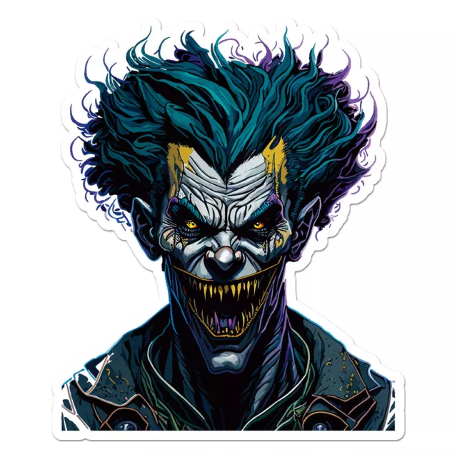 Scary Monster Clown Sticker Phone Decal Water Bottle Stickers Car ...