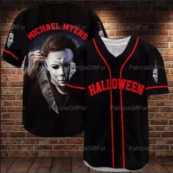 Scary Movie Michael Myers 3D BASEBALL JERSEY SHIRT All Over Print Us ...