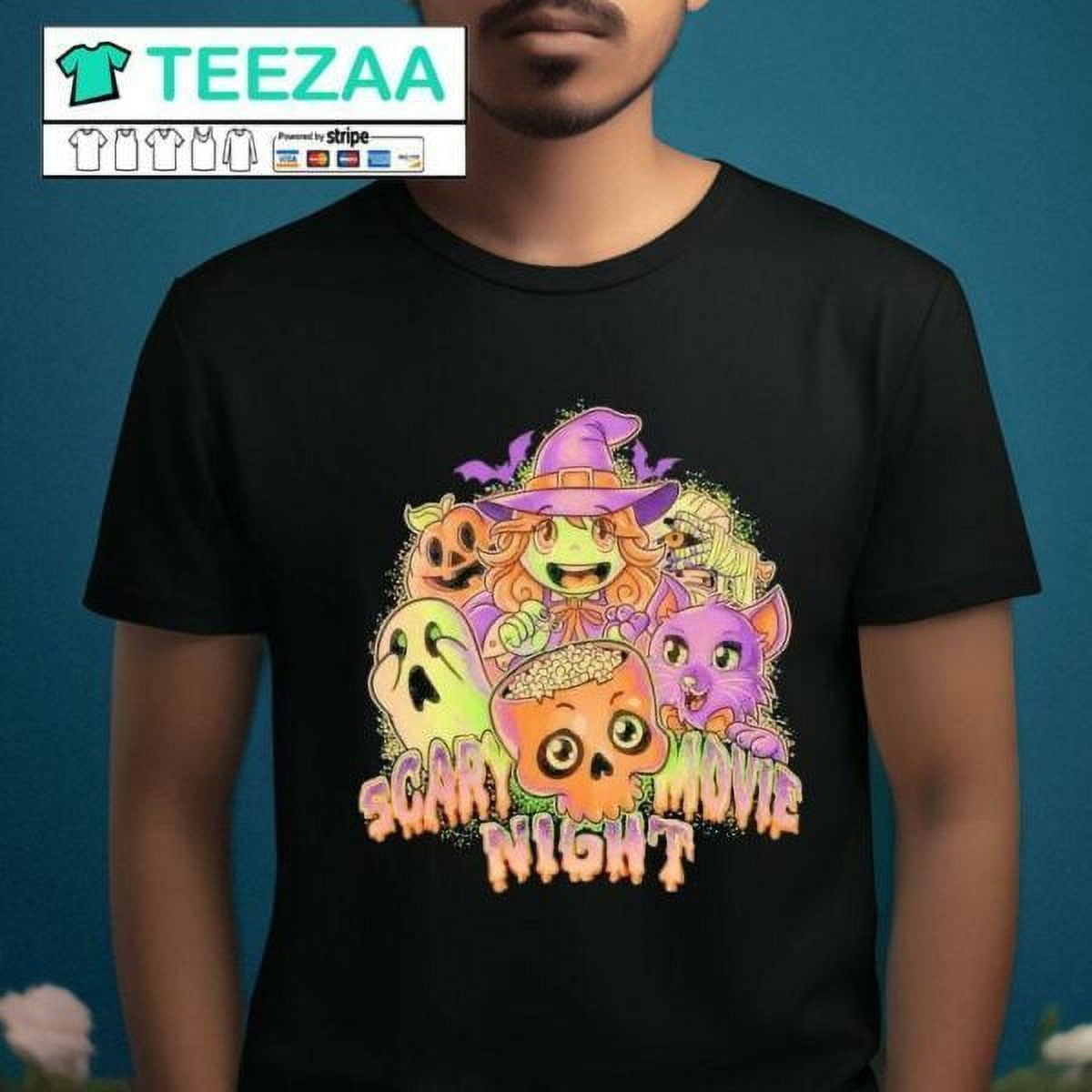 Scary Movie Night Halloween Shirt - Walmart.com