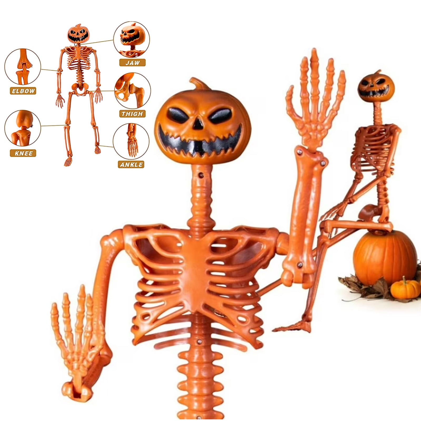 Scary Pumpkin Decorations,Halloween Pumpkin Skeleton Decoration ...