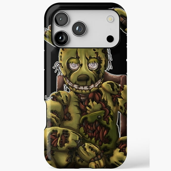 Scary Rabbit Animatronic White Outline iPhone Case 17 16 15 14 13 12 11 ...