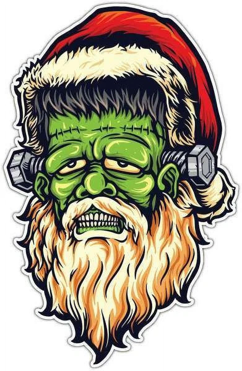Scary Santa Claus Frankenstein Halloween Car Stickerphone Decal Water ...