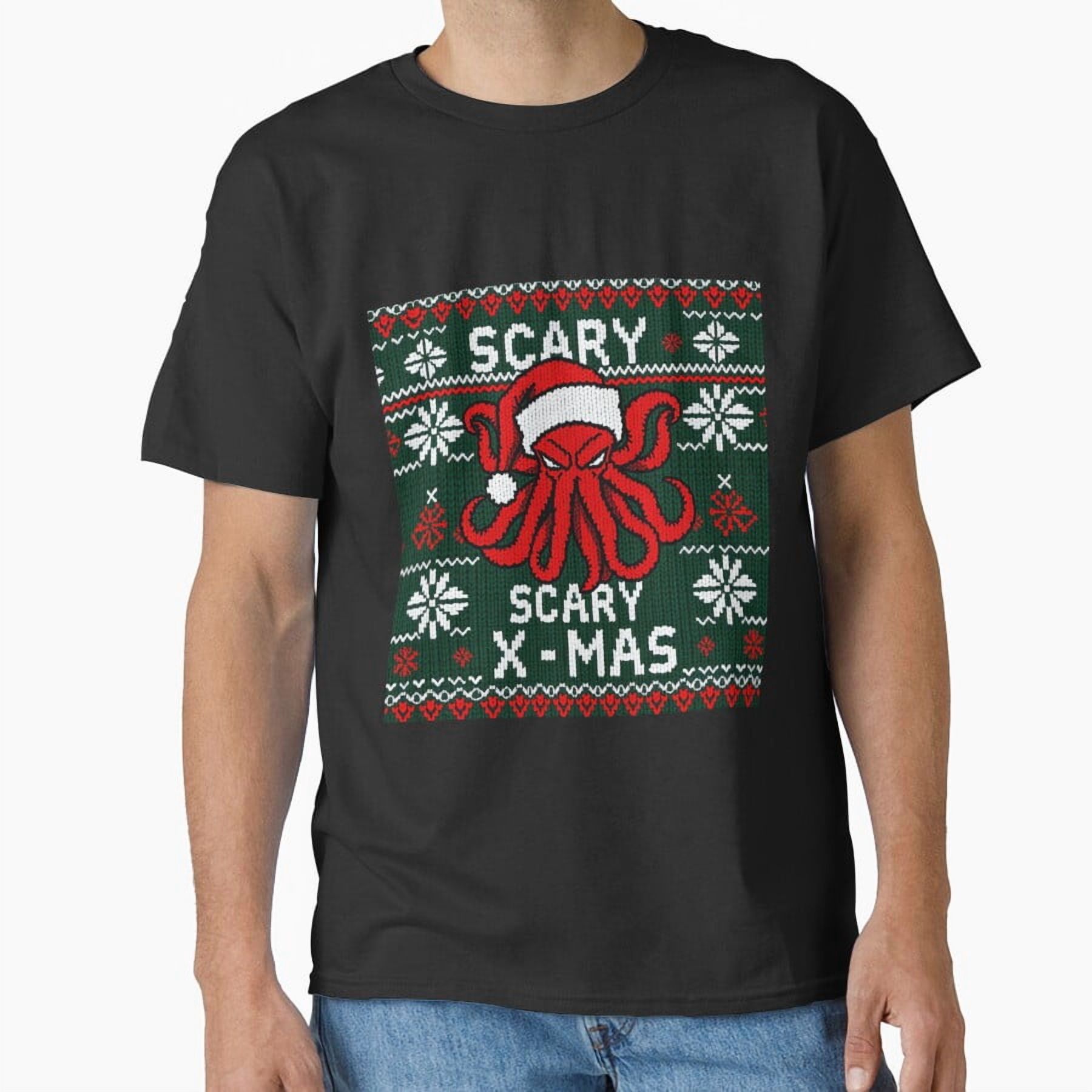 Scary Scary X-Mas Dark Humor Holiday Theme with Gothic Energy Unisex T ...