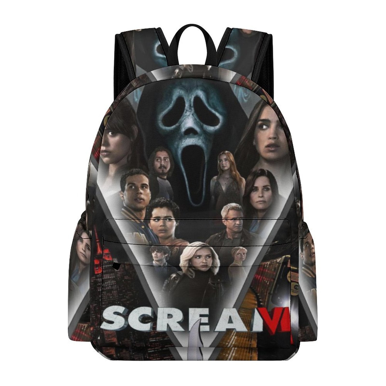 Scary Scream Ghostface Adjustable Backpack Student School Bag Bookbag ...