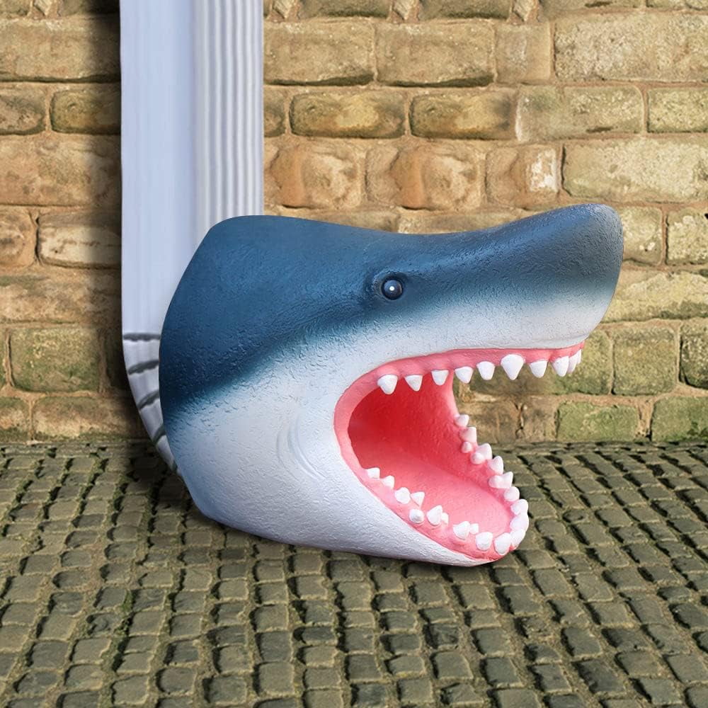 Scary Shark Head Outdoor Ornament Decor,Gutter Downspout Extensions ...