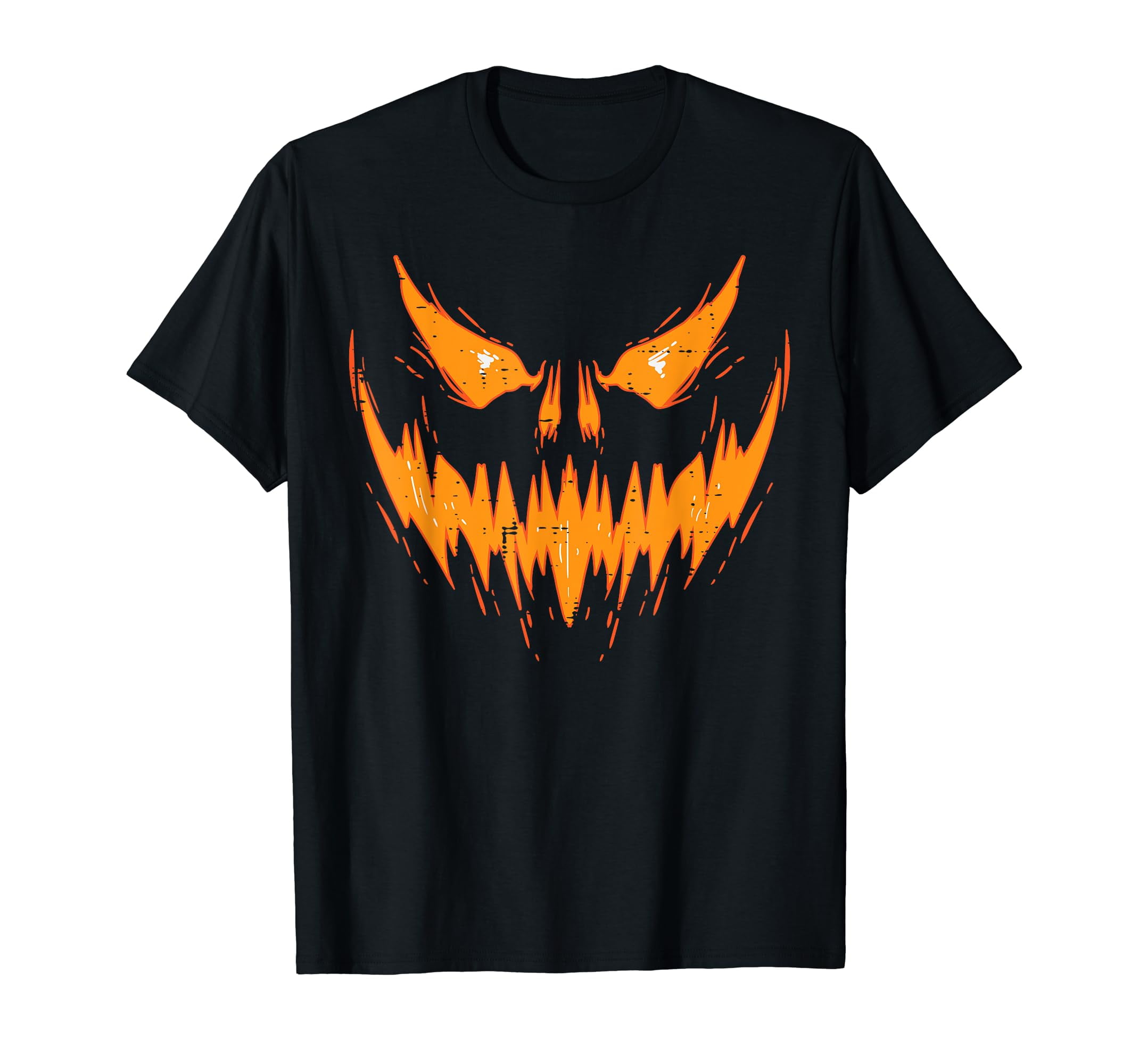 Scary Spooky Jack O Lantern Face Pumpkin Halloween Men Boys T-Shirt ...