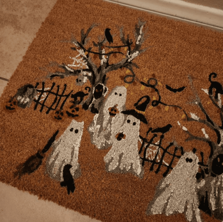 Scary Squad Doormat Halloween Gus the Ghost Entry Front door - 24 x 35 ...