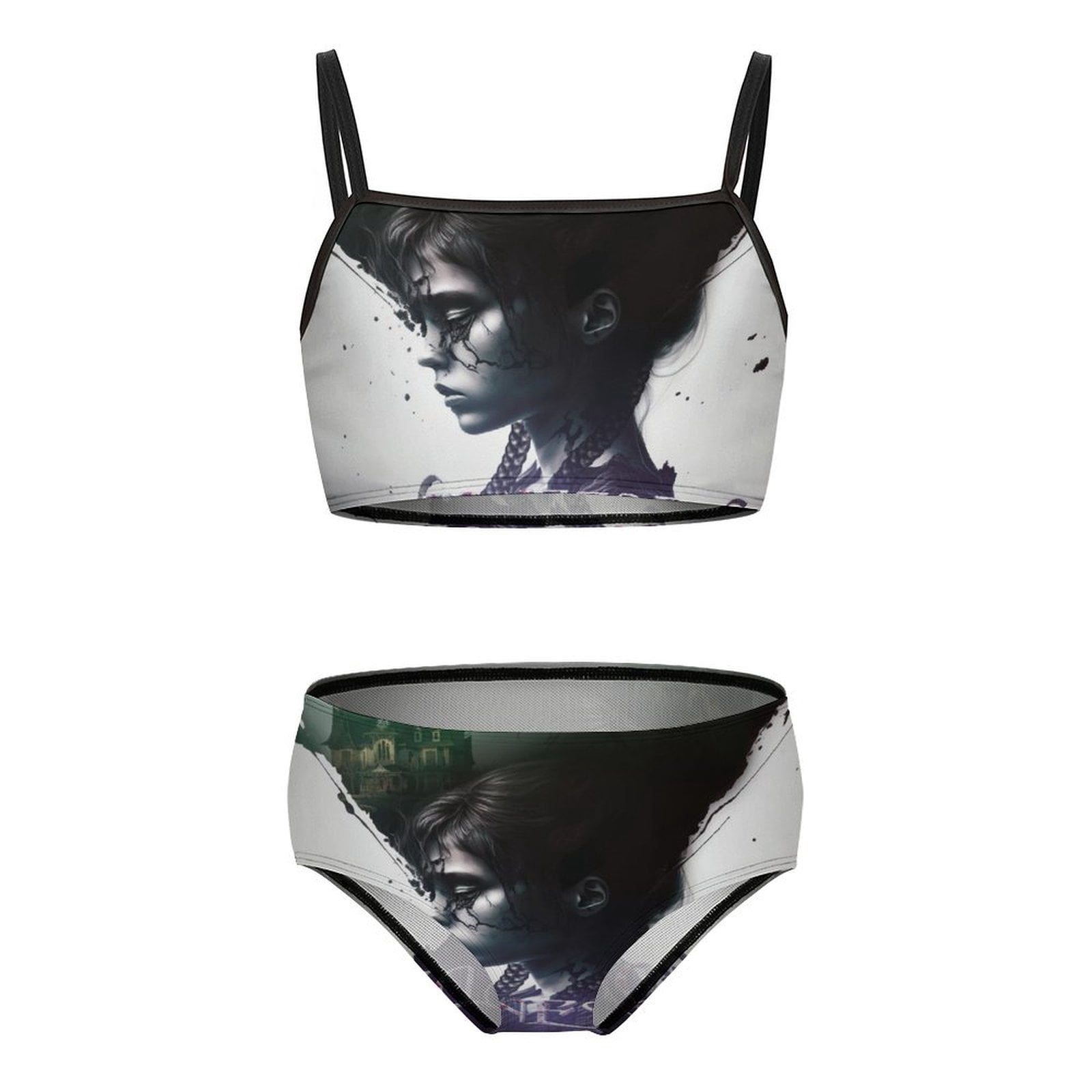 Scary Wednesday Children's Swimsuit Girl's Swimwear 2 Piece Bikini Sets ...