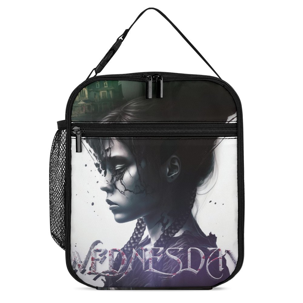 Scary Wednesday Portable Lunch Bag Tote Bento Bag School Office ...