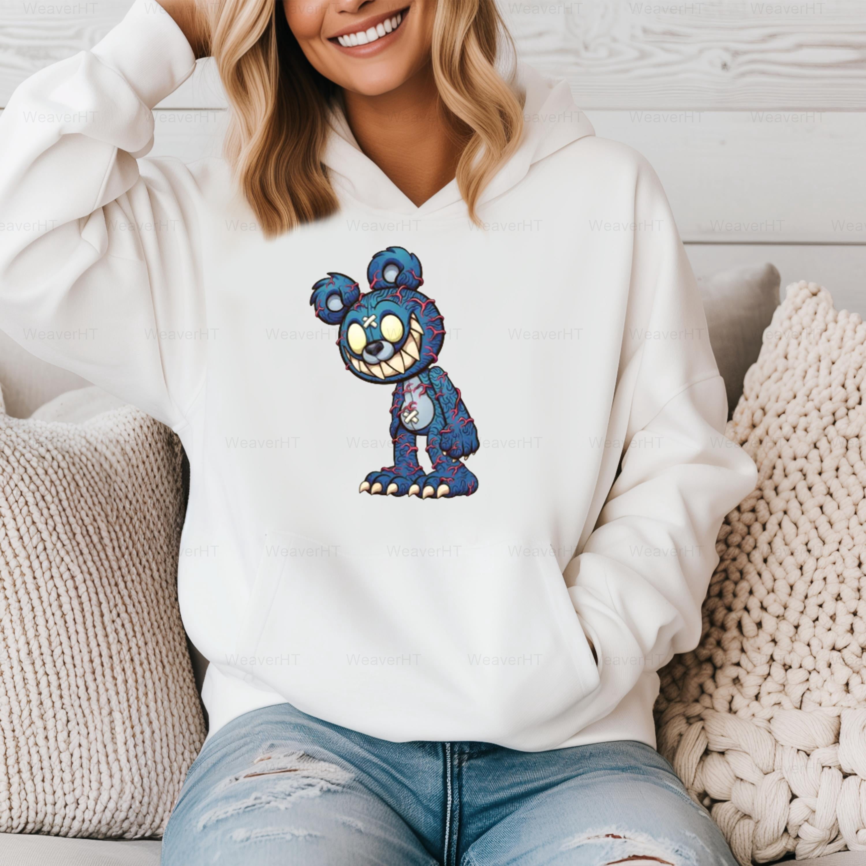 Scary teddy Hoodiewith creepy twist and cute horror mix - Walmart.com