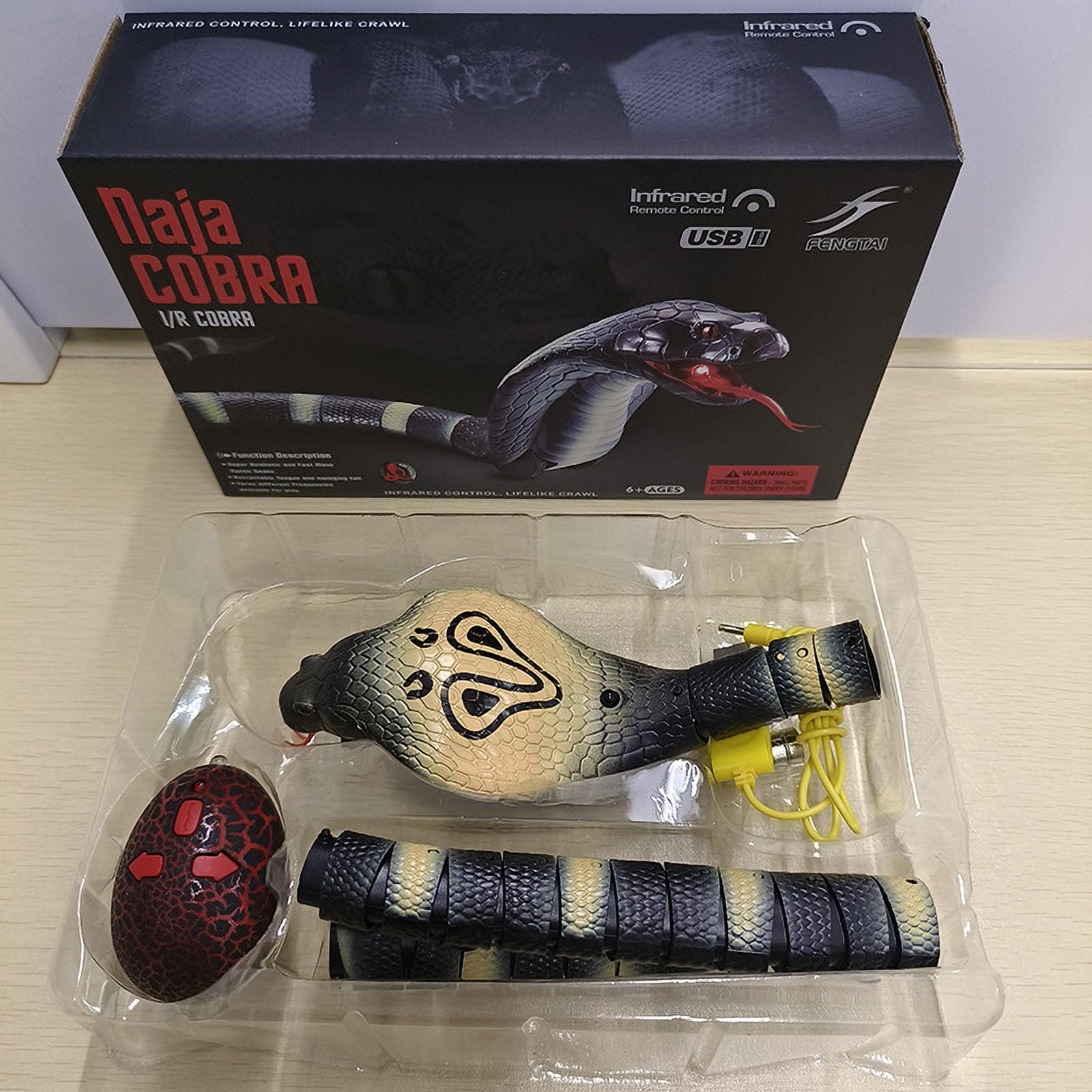 Scary toy remote control snake trick electric snake simulation animal ...