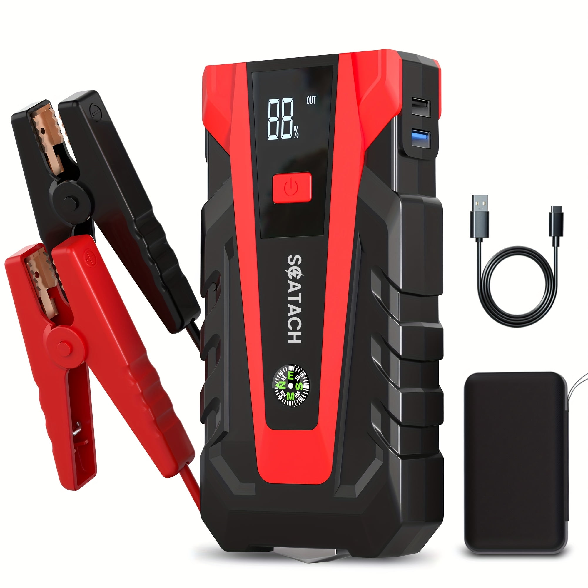 Scatach 011 5000A Car Battery Starter, 12V Starter Battery Pack ...