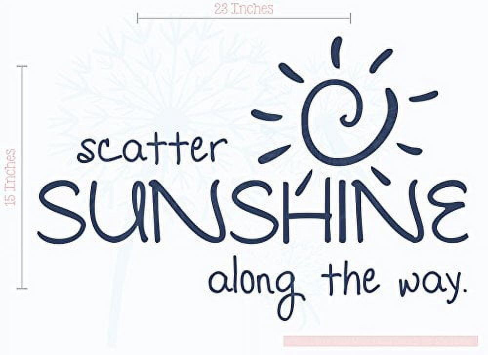 Scatter Sunshine Along The Way Inspirational Wall Art Decals Vinyl ...