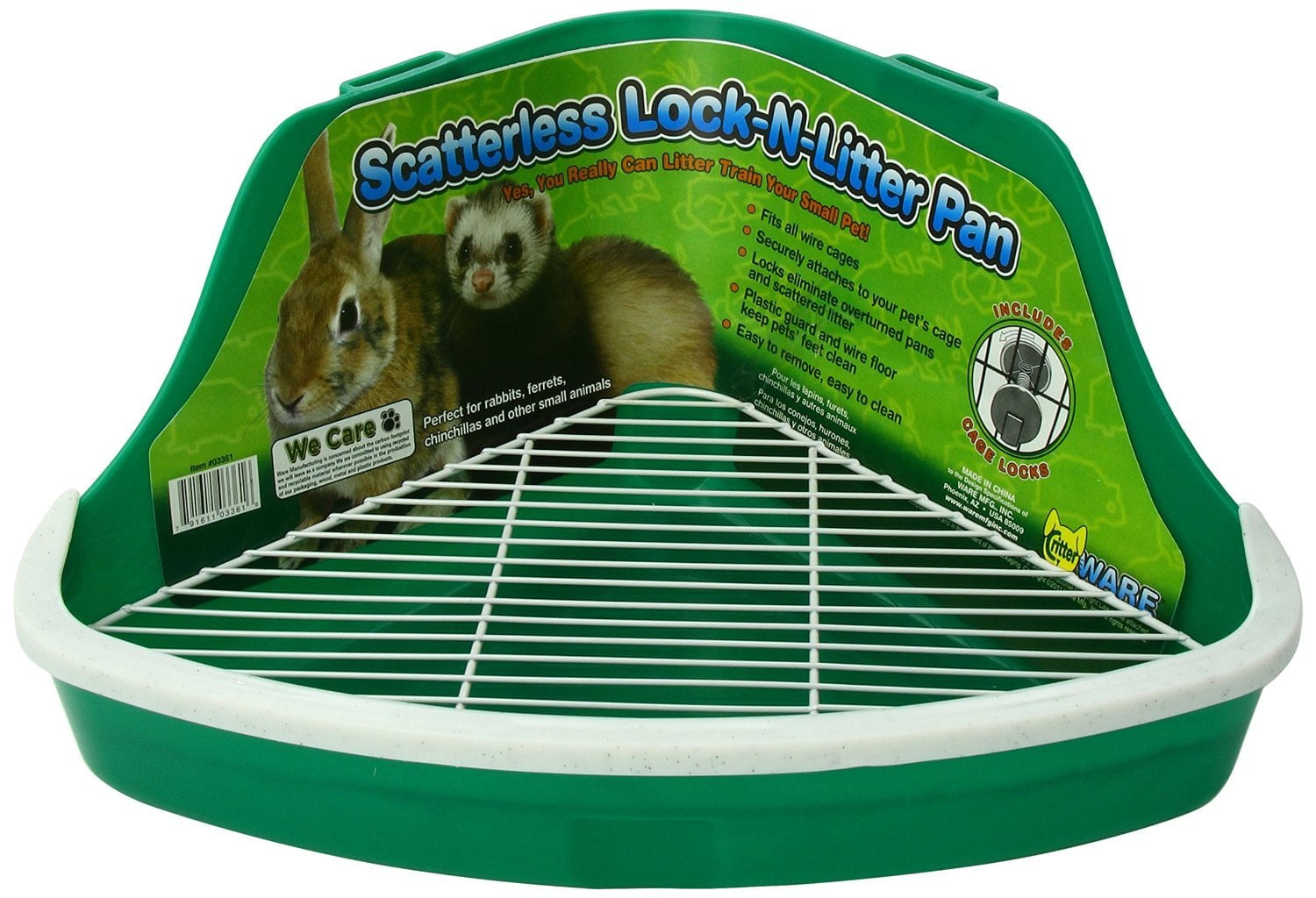 Scatterless Jumbo Pet Pan for Wire Cages, Durable Plastic Litter Box ...