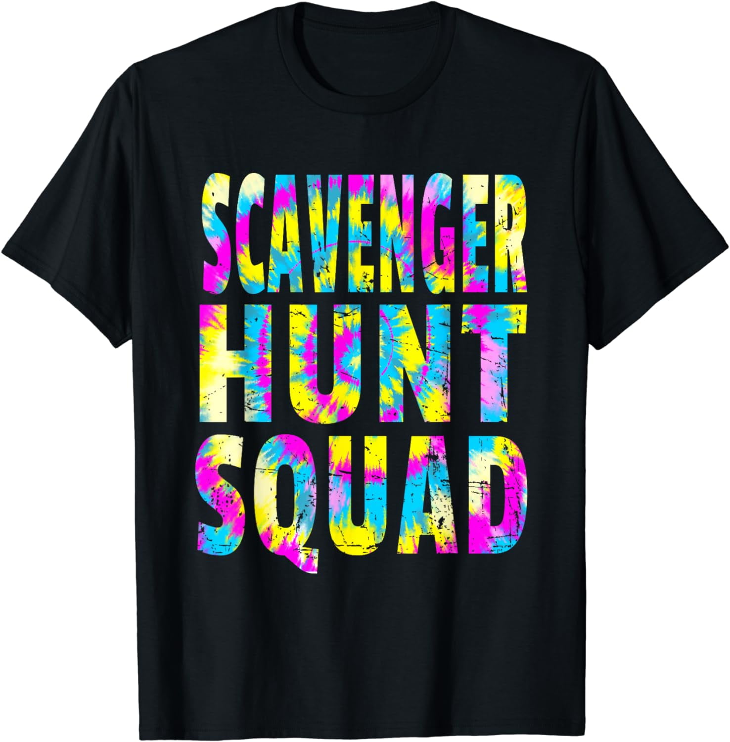 Scavenger Hunt Squad - Fun Tie Dye Matching Team T-Shirt - Walmart.com
